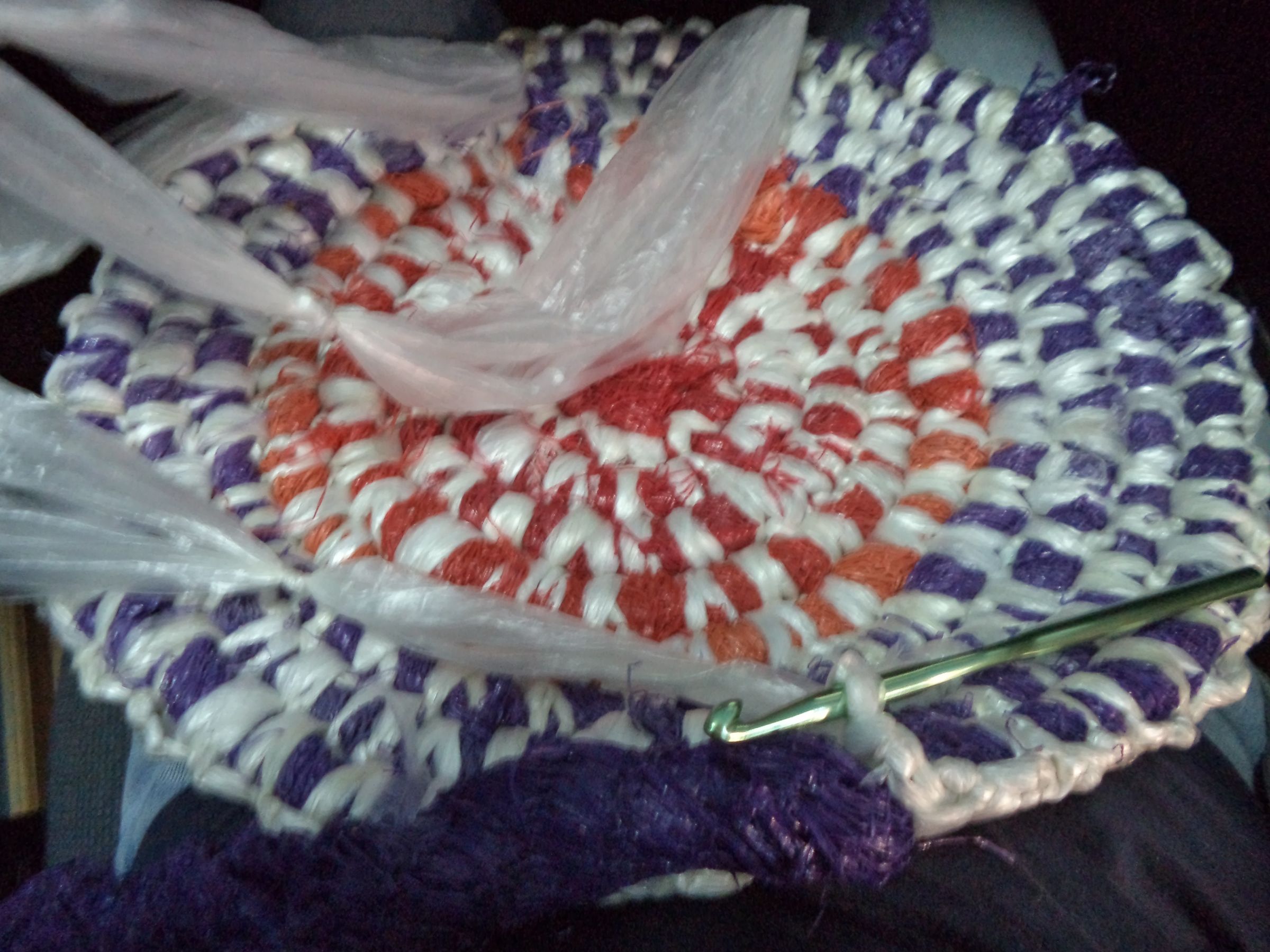 Crocheted Rug From Vegatable Mesh Bags : 7 Steps (with Pictures ...