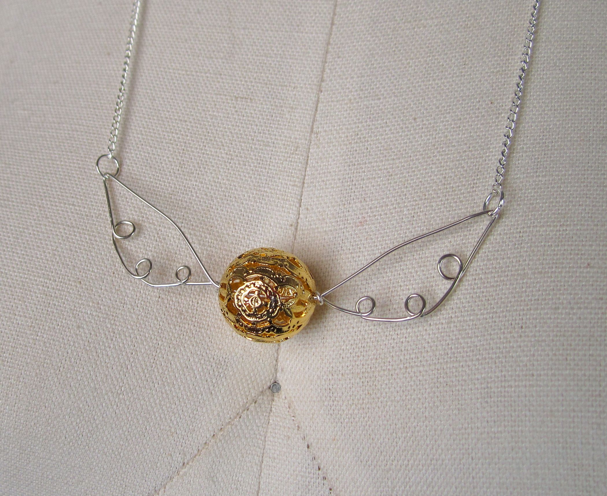 Make a Golden Snitch Necklace! : 9 Steps (with Pictures) - Instructables