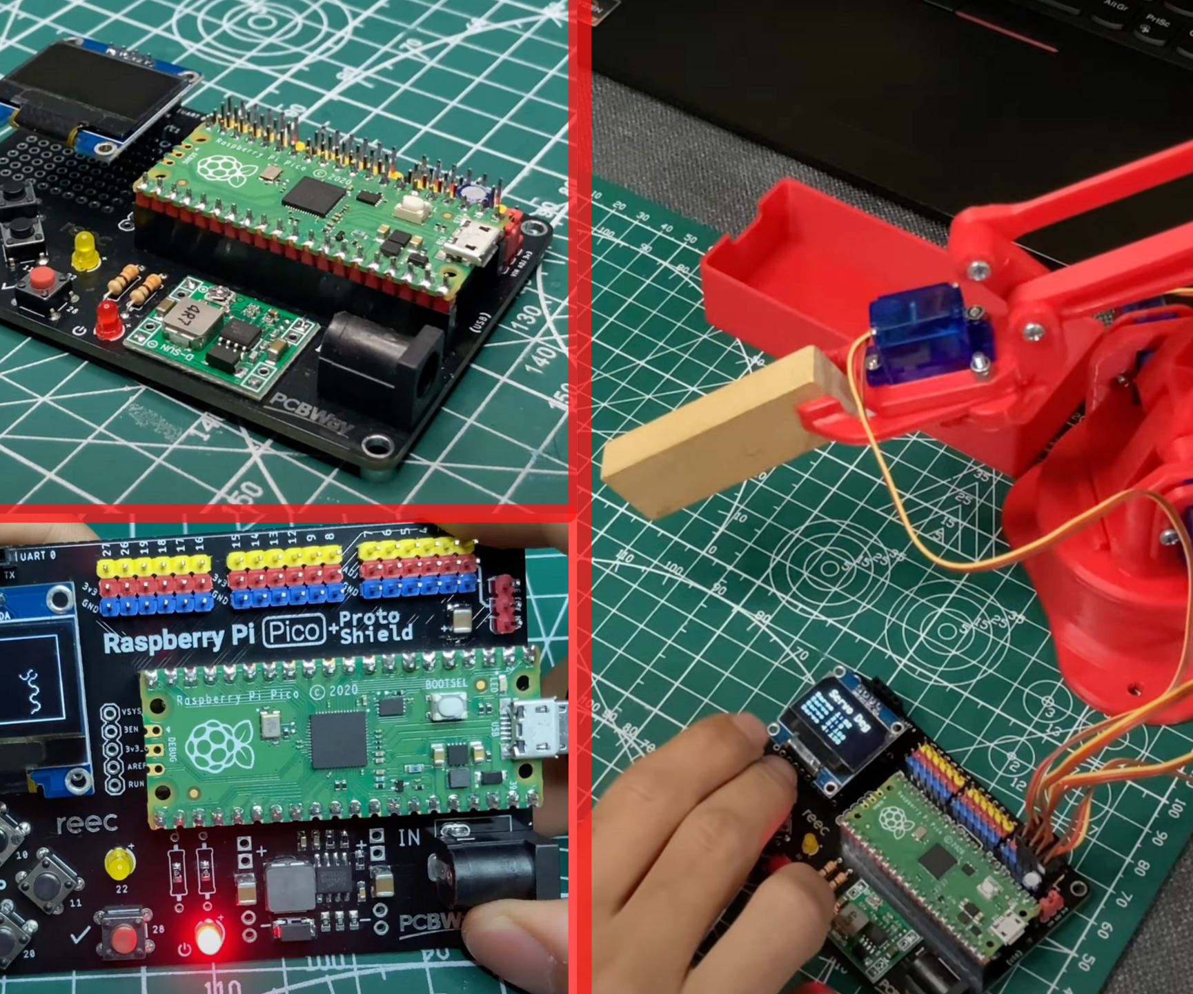 Raspberry Pi Pico Robotic Arm & Snake Game With +Proto Shield : 3 Steps - Instructables