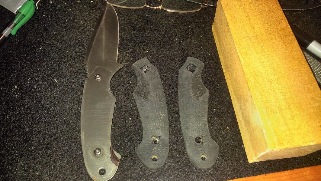 Making and Installing Wood Knife Scales for an Old Knife (full Tang ...