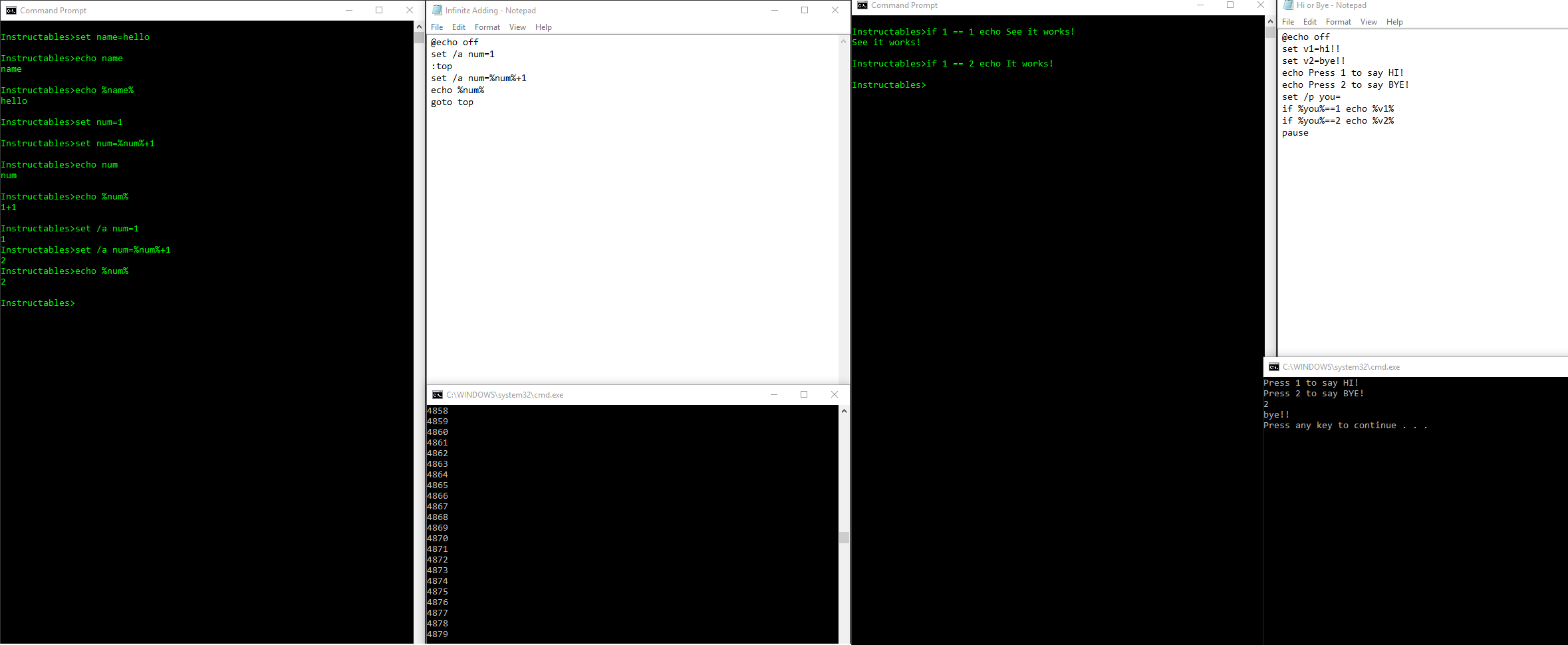 Not So Basic Batch Tutorial : 6 Steps - Instructables