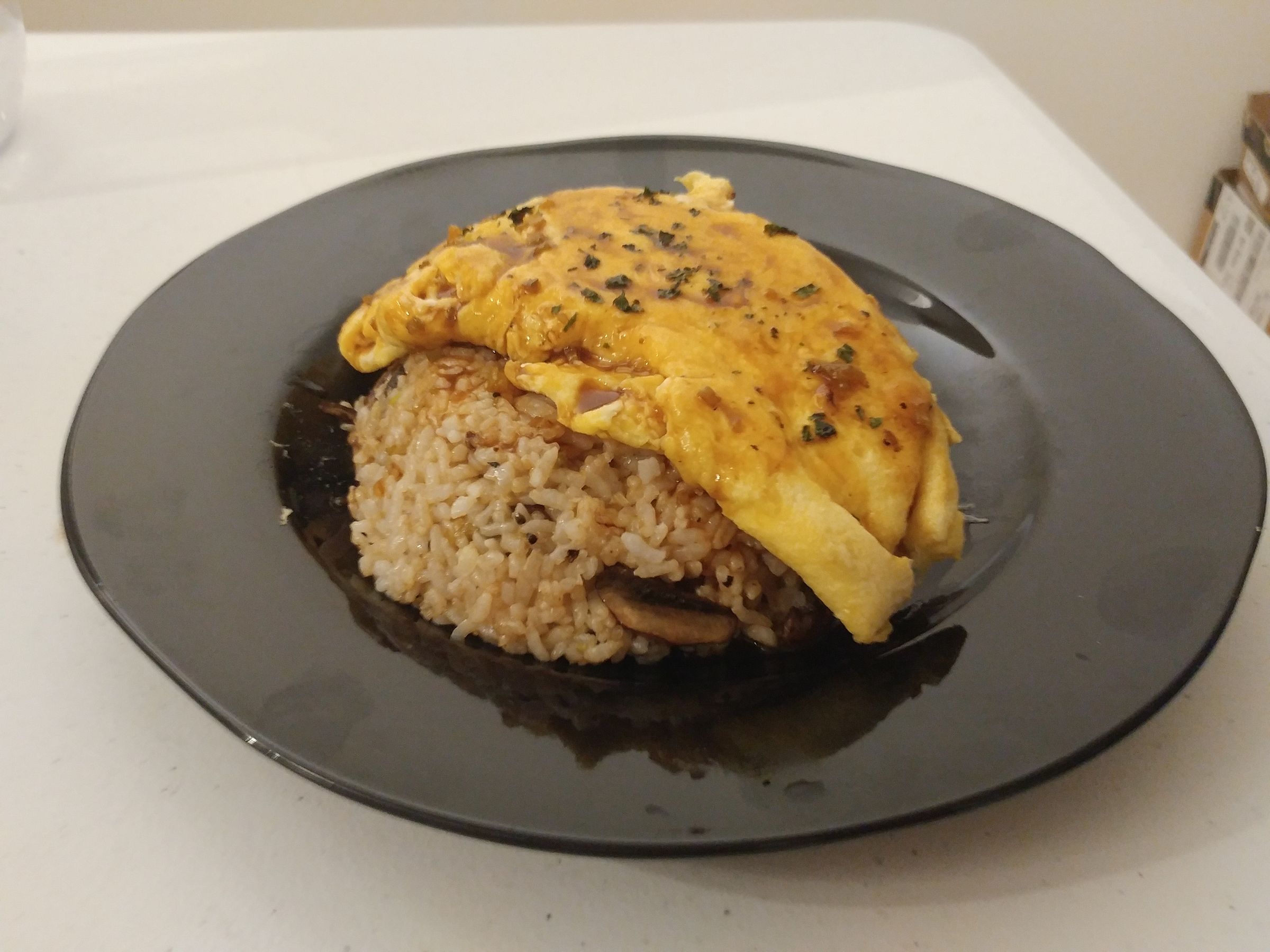 Shiitake and Cremini Fried Rice (and an Omelette on Top) : 5 Steps ...