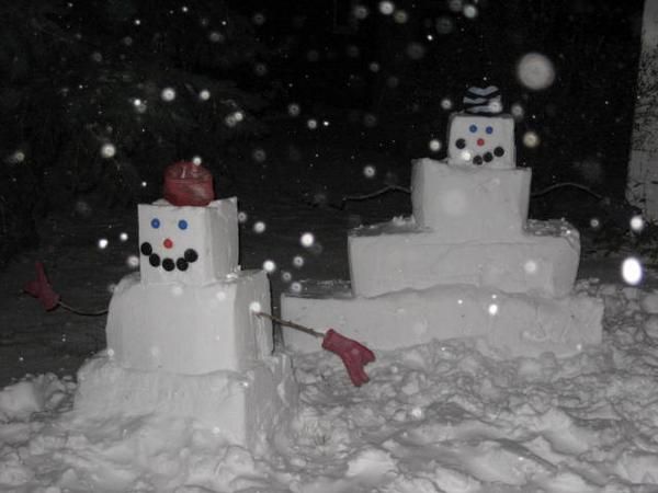 Square Snow-People : 4 Steps - Instructables