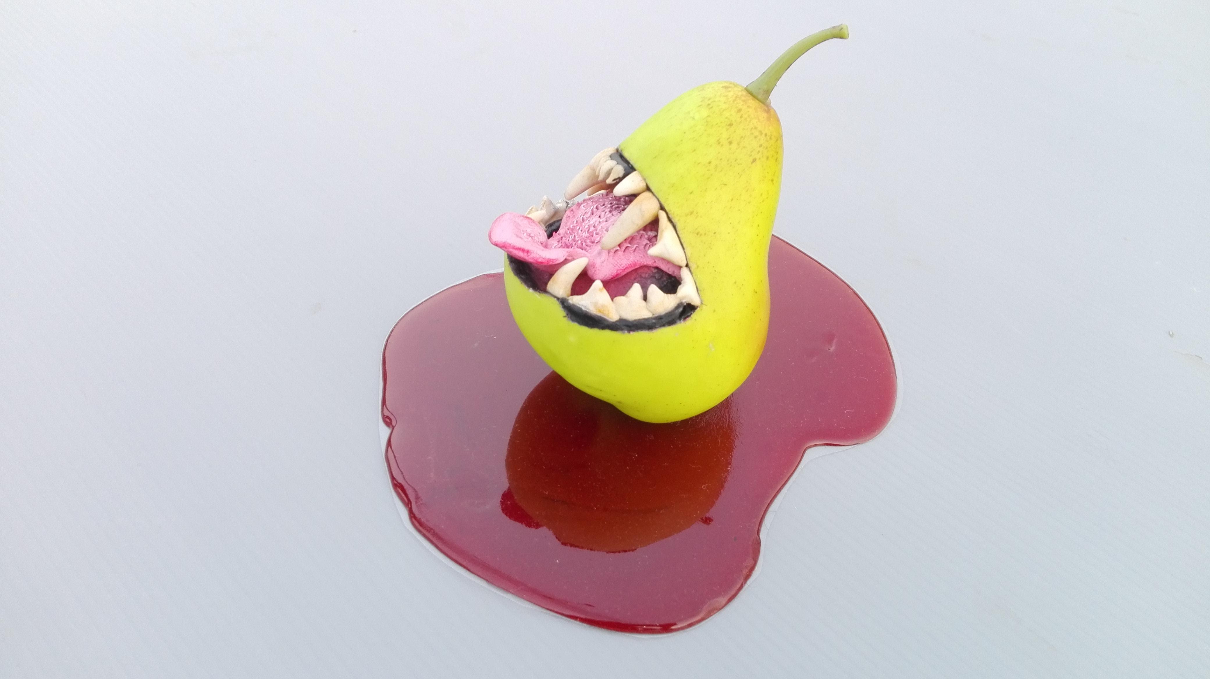 How to Make Halloween Zombie Pear in Faux Blood | Halloween Resin Art ...
