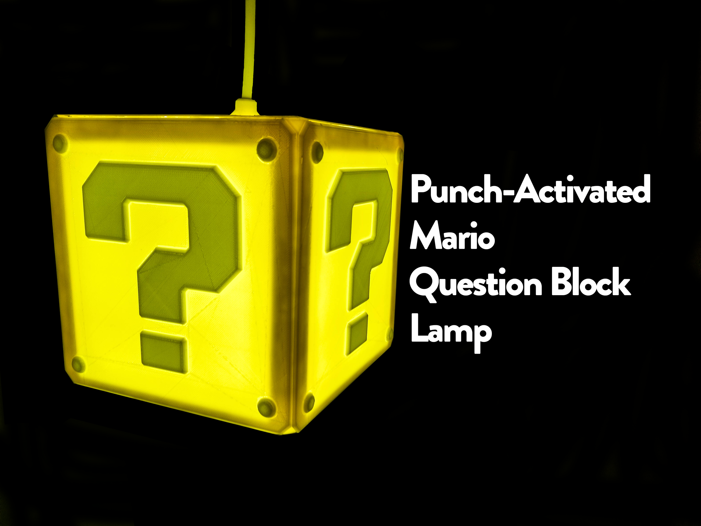 Punch Activated Mario Question Block Lamp : 8 Steps (with Pictures ...