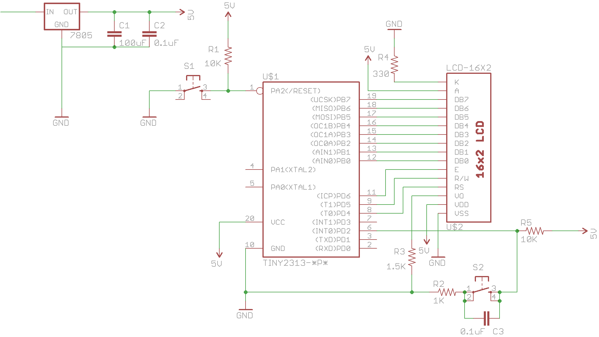 How to Control a 16x2 LCD Using an AVR ATtiny2313 : 5 Steps - Instructables