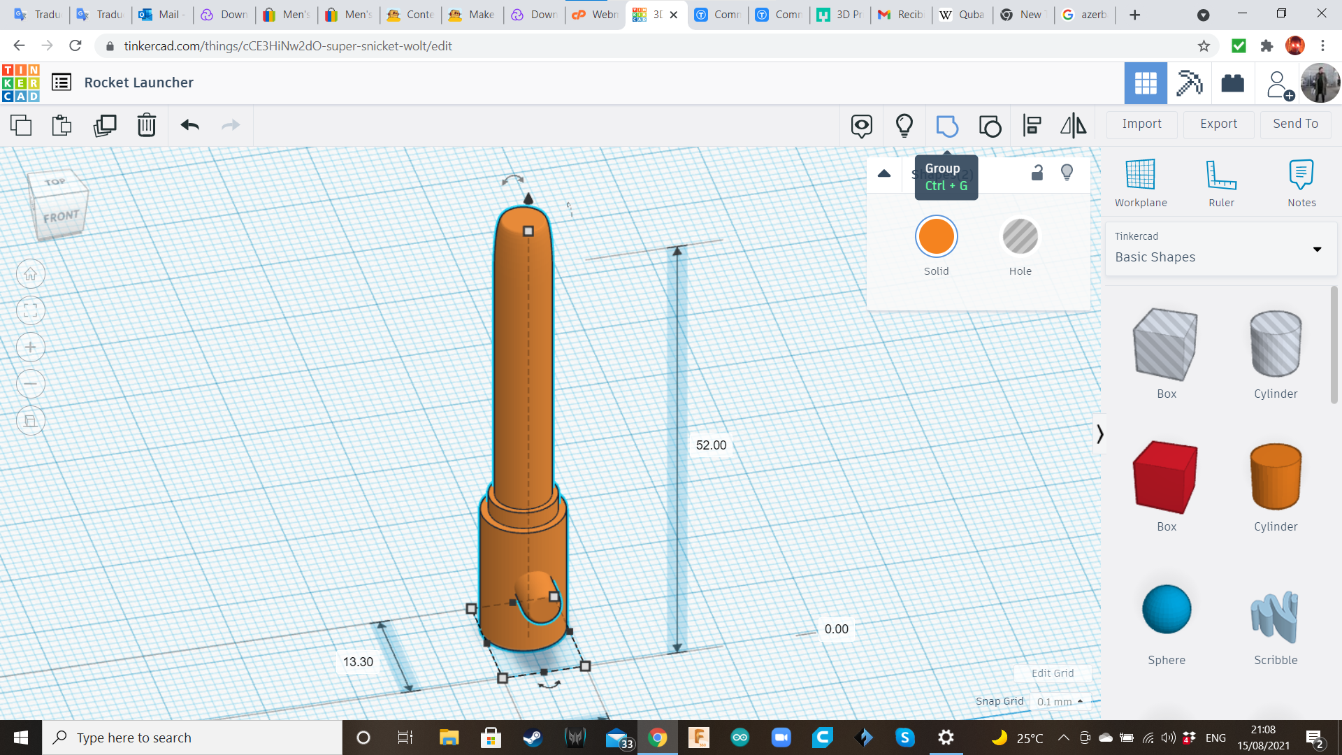 Tinkercad Robotics for School: Rocket Launching Mini-bot : 32 Steps ...