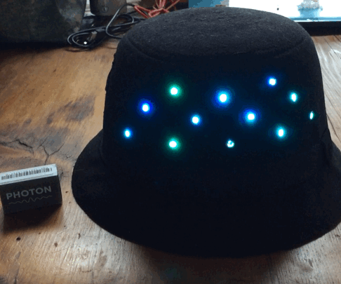 CheerLights Internet-Connected Hat (with Particle Photon) : 12 Steps ...