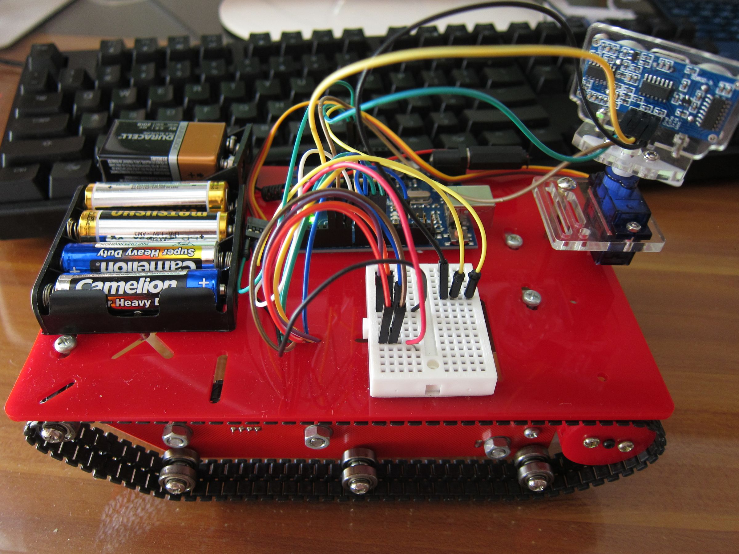 My Sixth Project: Smart Tank Chassis With Ultrasonic Sensor : 7 Steps ...