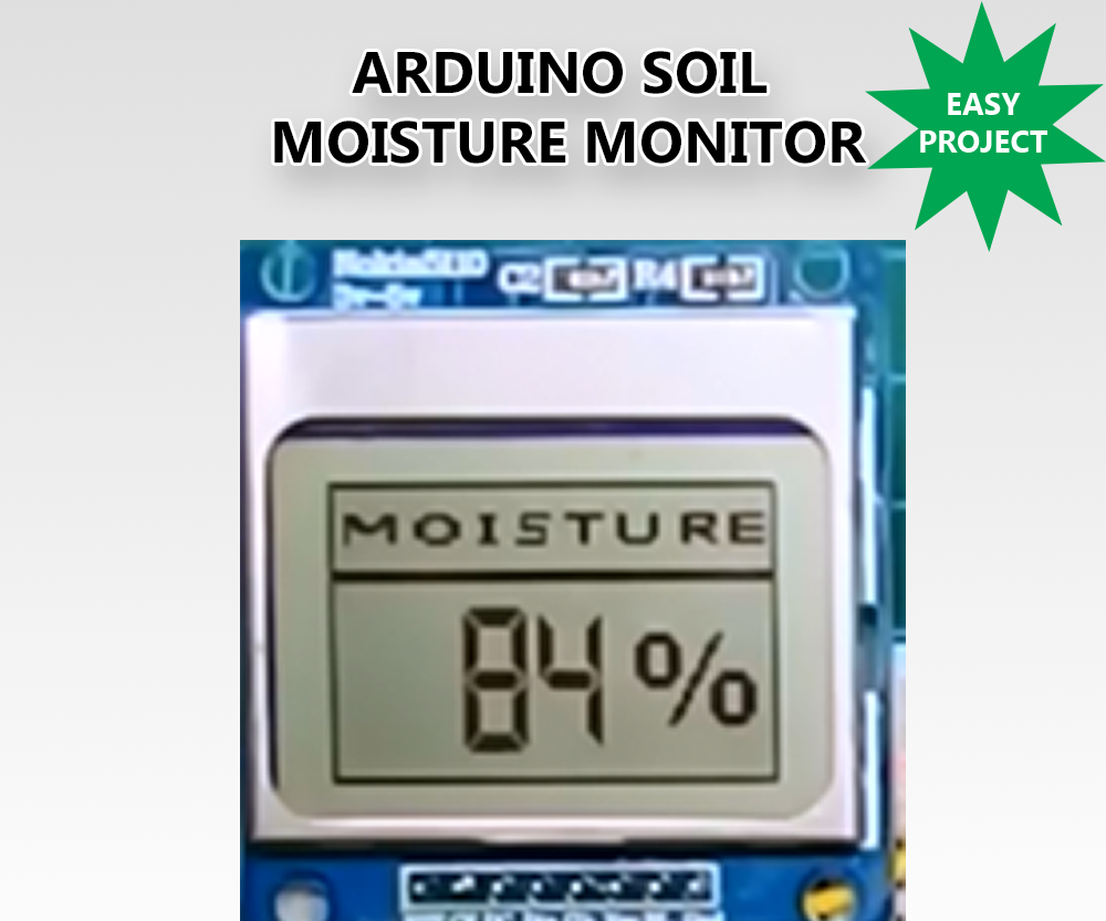 DIY Soil Moisture Monitor With Arduino and a Nokia 5110 Display : 6 Steps (with Pictures ...