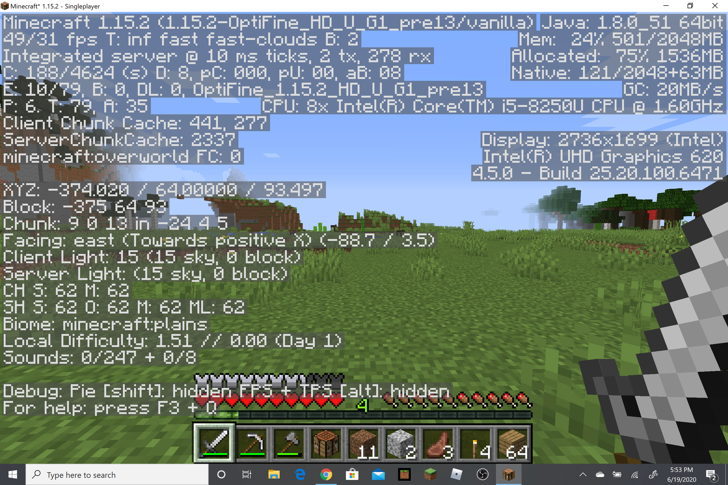 Starting a Minecraft Survival World (Java Edition) : 5 Steps ...