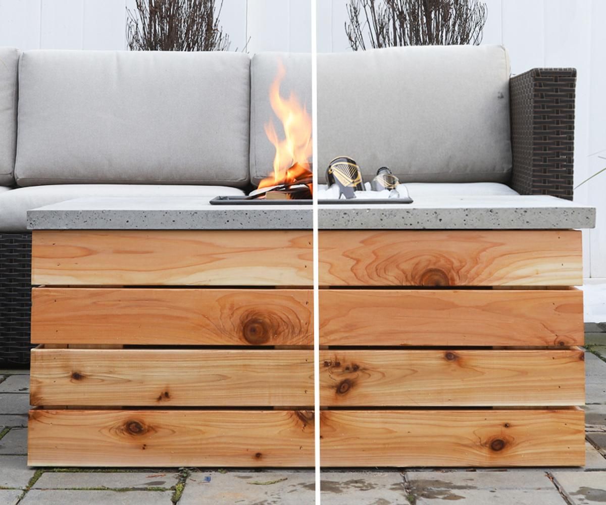 DIY Outdoor Table With Fire Pit OR Cooler! : 13 Steps (with Pictures ...