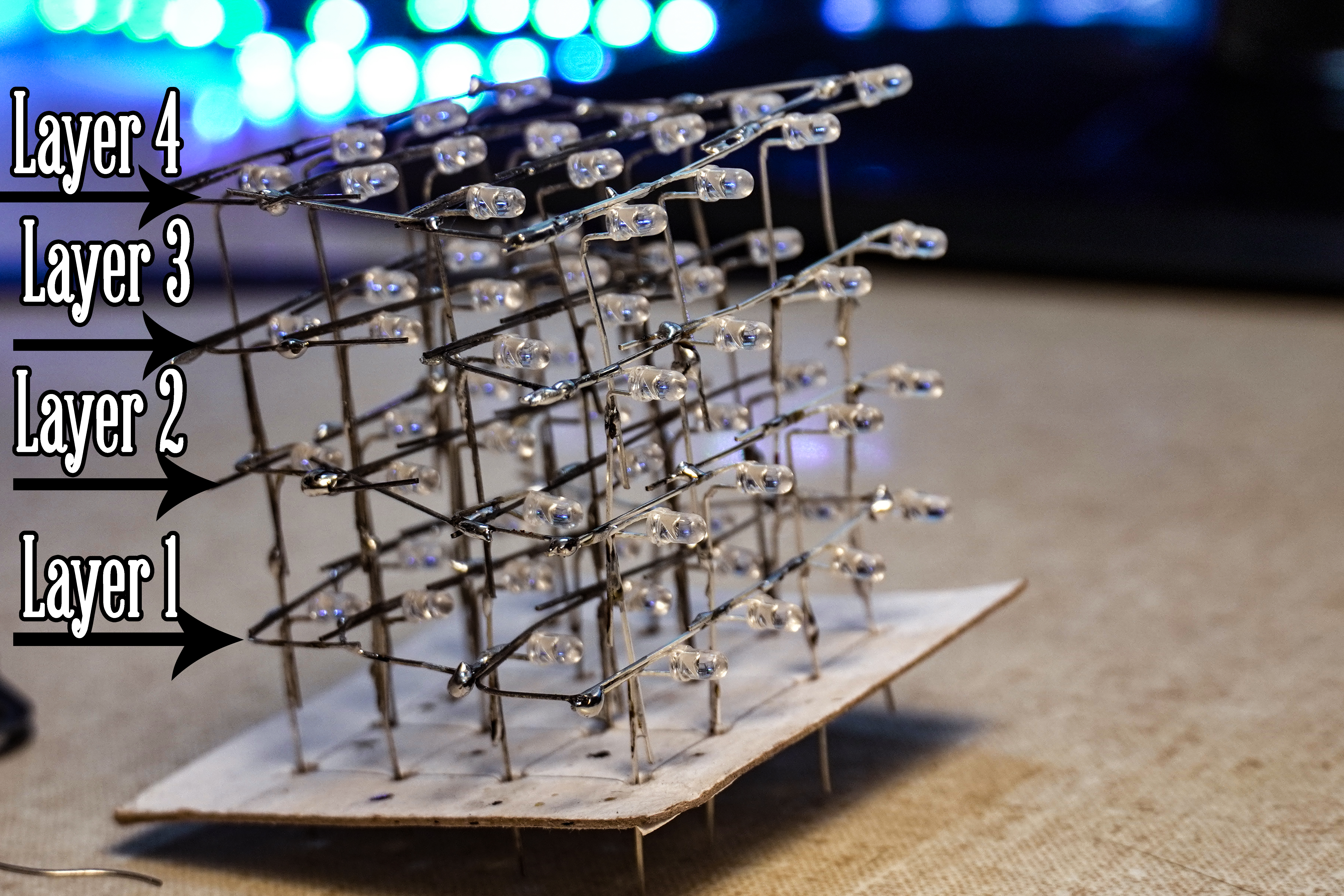 How to Make a 4x4x4 L.E.D. Cube With Leftover LEDs : 12 Steps (with ...