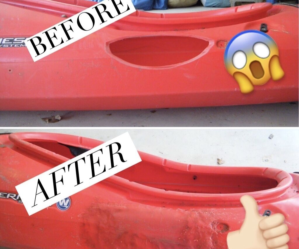 Fixing a Plastic (polyethylene) Kayak With a Hole in It : 5 Steps (with ...