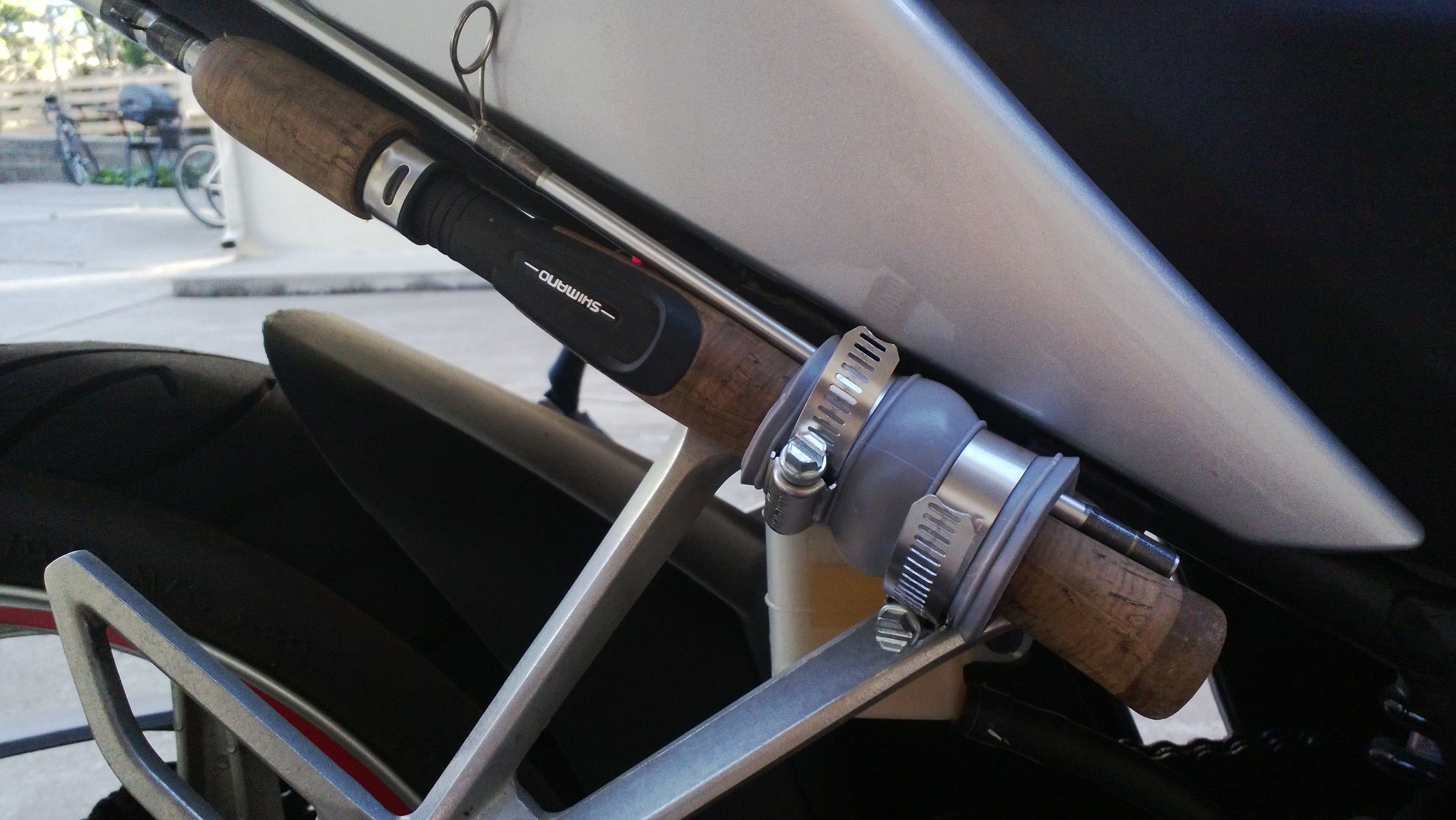 Fishing Pole Holder for Motorcycle - Instructables