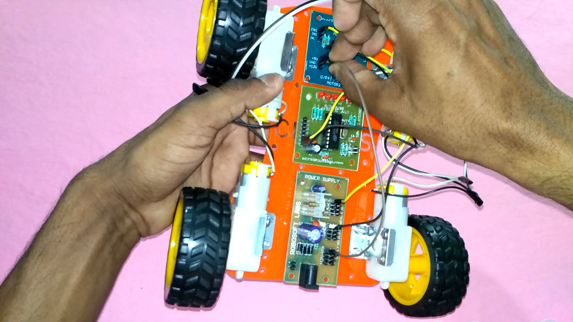 How to Make a Mobile Controlled Robot | DTMF Based | Without ...