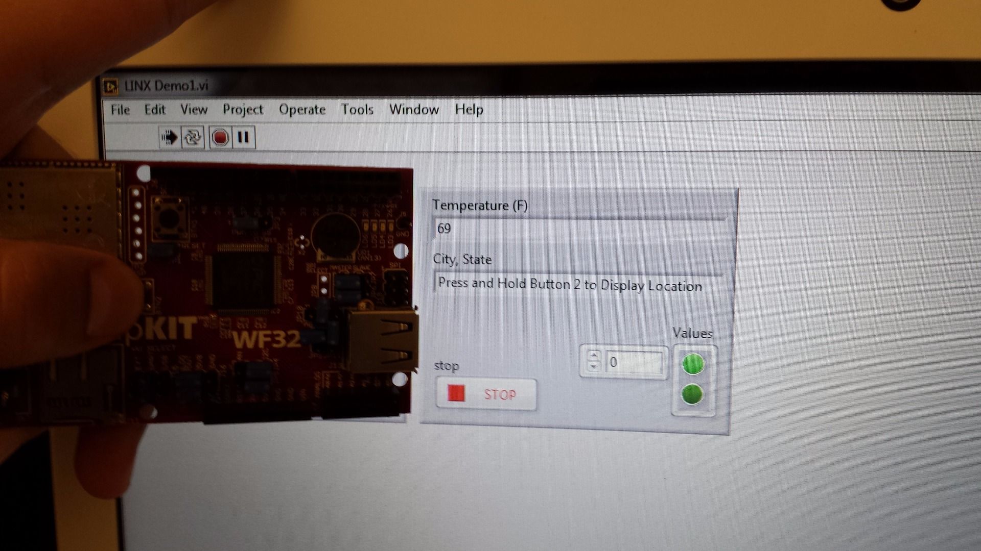Display Weather and Location Using ChipKIT WF32 and LabVIEW : 3 Steps ...