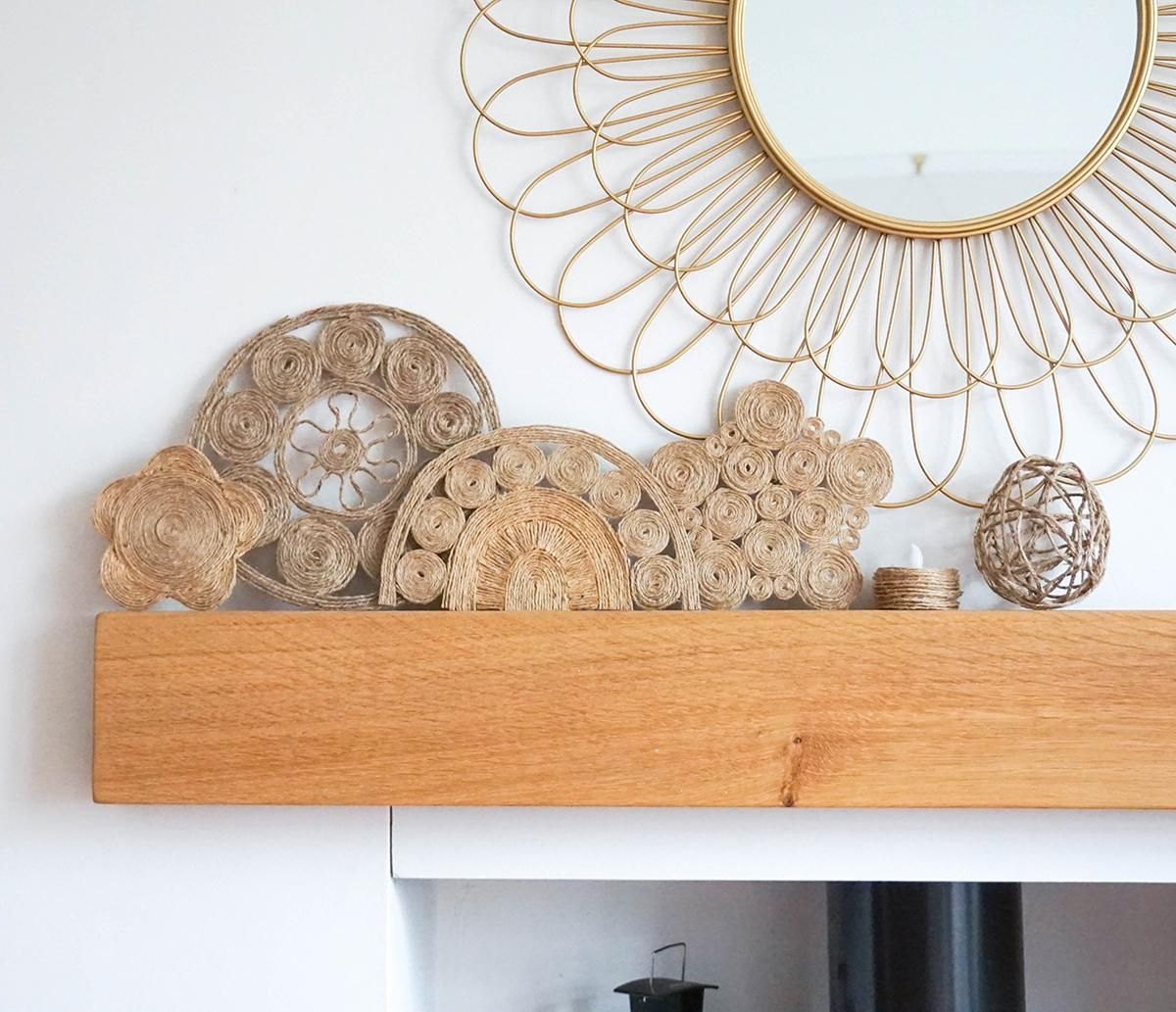 DIY Twine Shapes for Home Decor | Rainbows, Flower Coasters & More : 9 ...