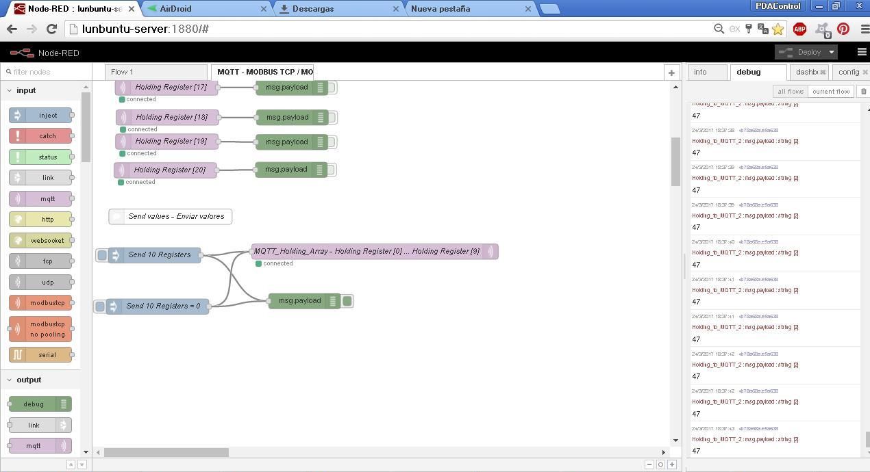 Gateway: Node-RED + ESP8266 Modbus RTU MQTT + HMI Industrial Panasonic ...