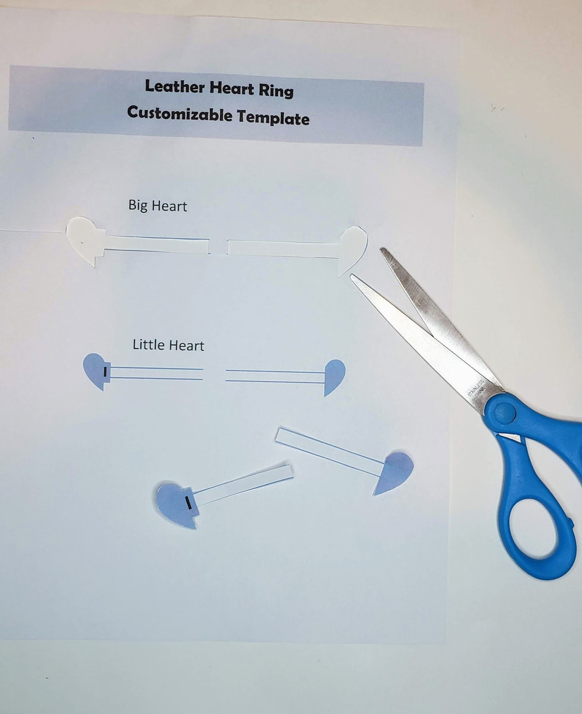 Leather Heart Ring (With Customizable Template) : 4 Steps (with ...