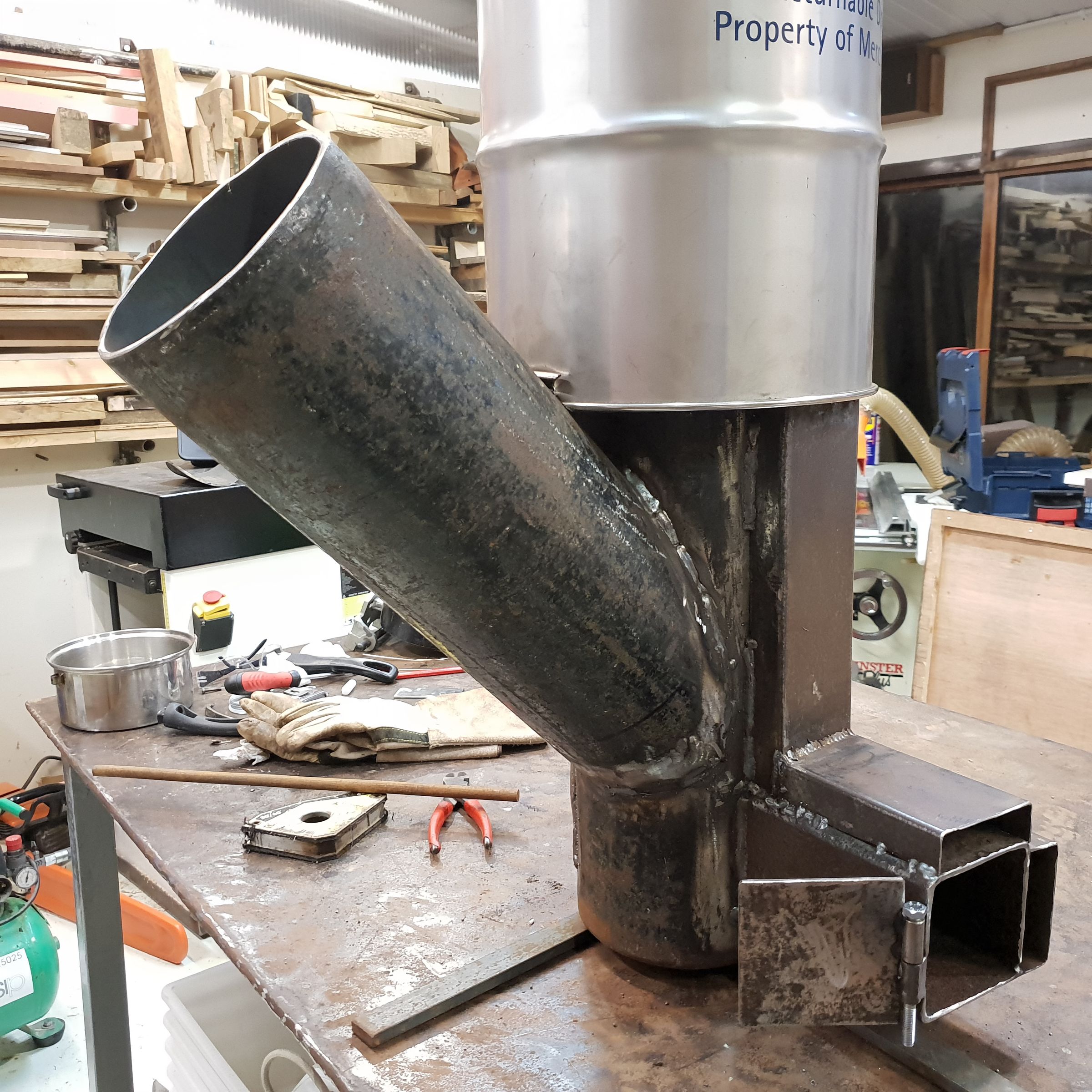 Upcycled Rocket Stove Griddle BBQ + Pizza Oven Attachment : 27 Steps ...