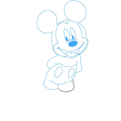 How To Draw Mickey Mouse Body