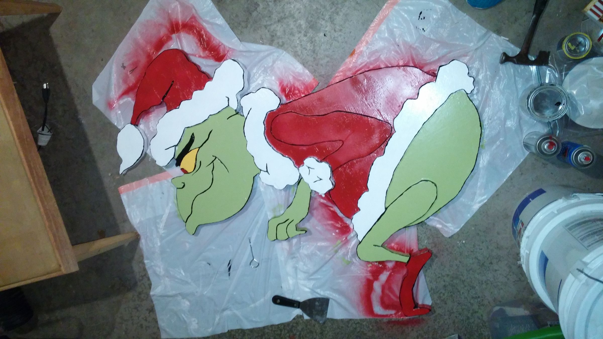 Grinch Arm Painting