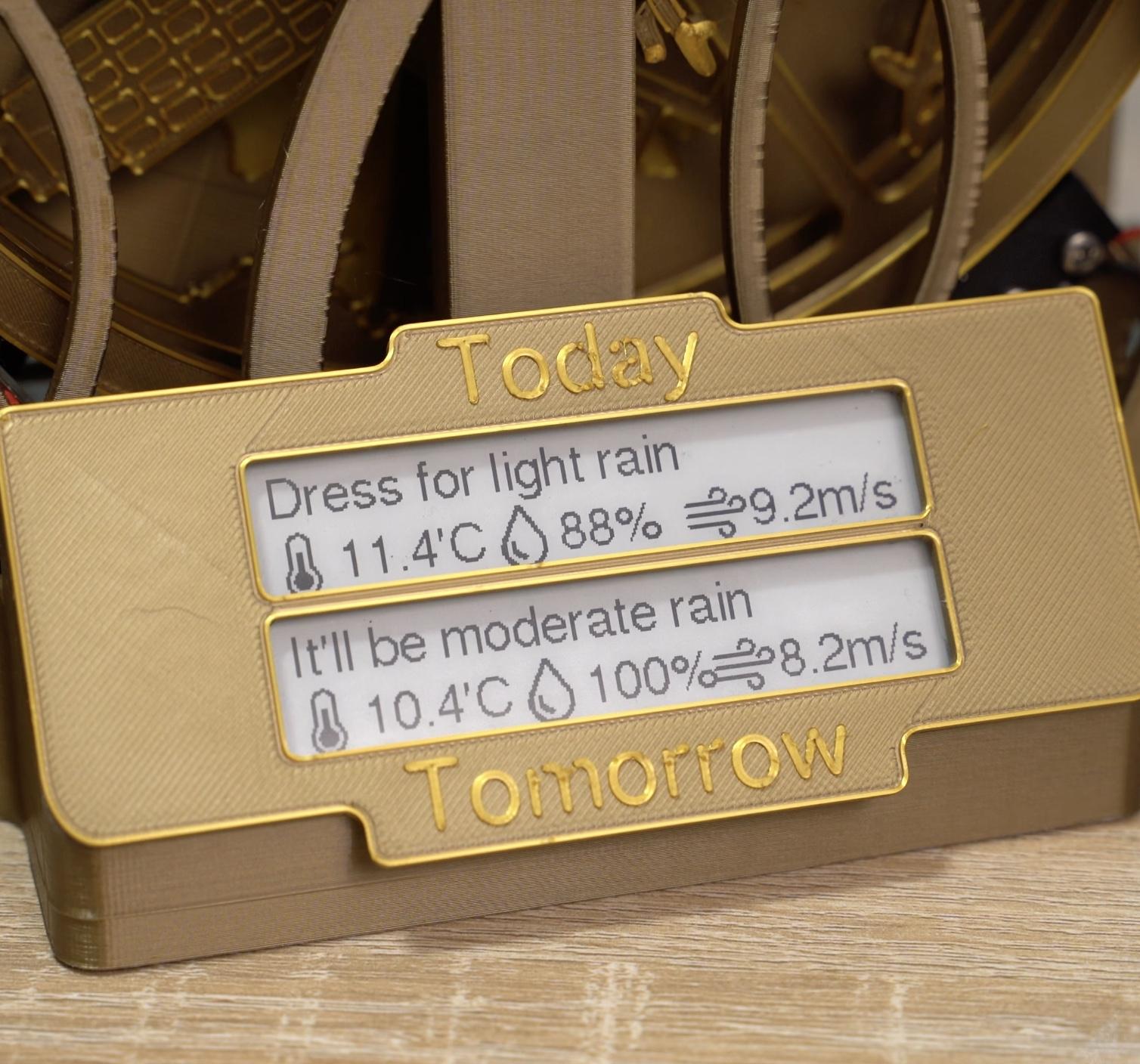 WeatherBot - a Motorised Weather Machine | 3D Printable, ESP32 ...