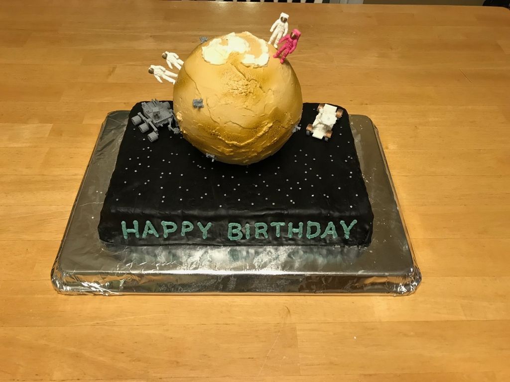 Planet Mars Decorated Cake