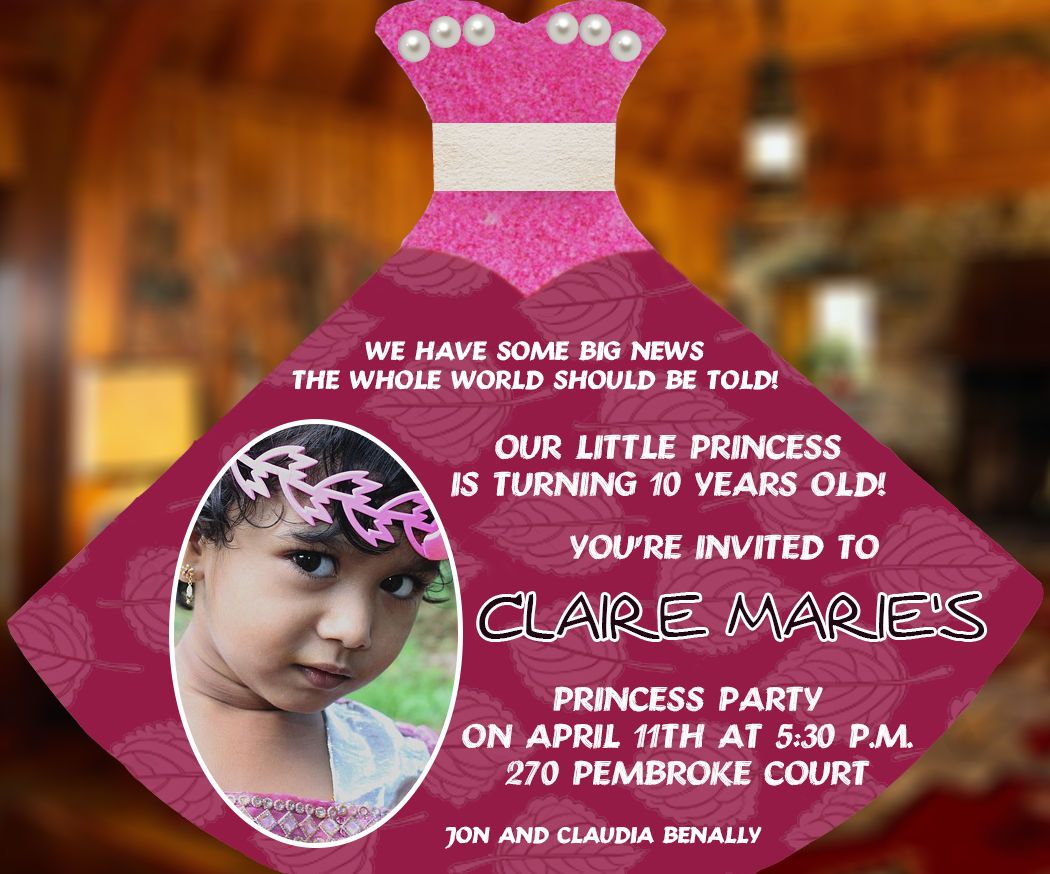 DIY Princess Gown Invites for Your Lil Princess’s Birthday : 5 Steps ...