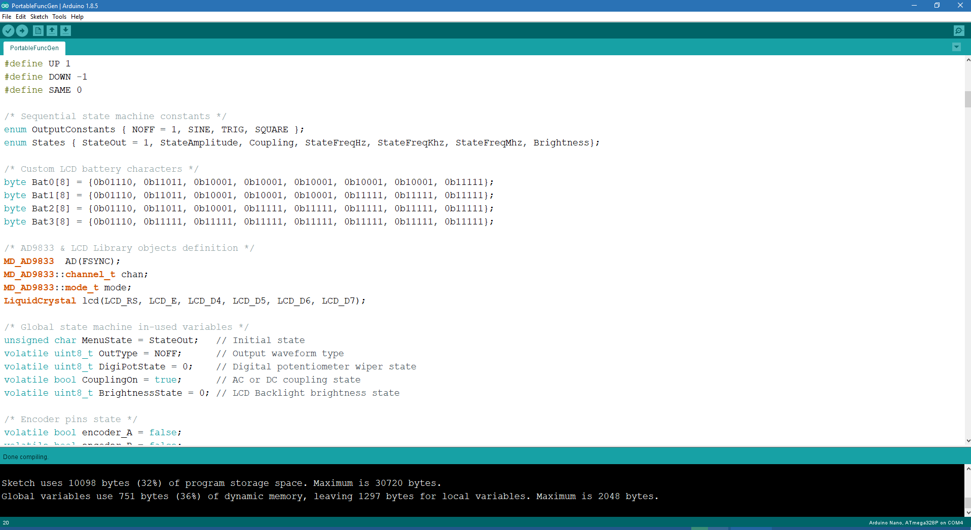 Portable Function Generator on Arduino : 7 Steps (with Pictures ...