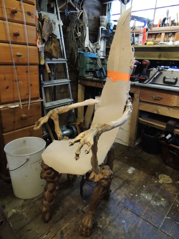 Freaky Gargoyle Chair Built From All-reclaimed Wood and Leather : 14 ...