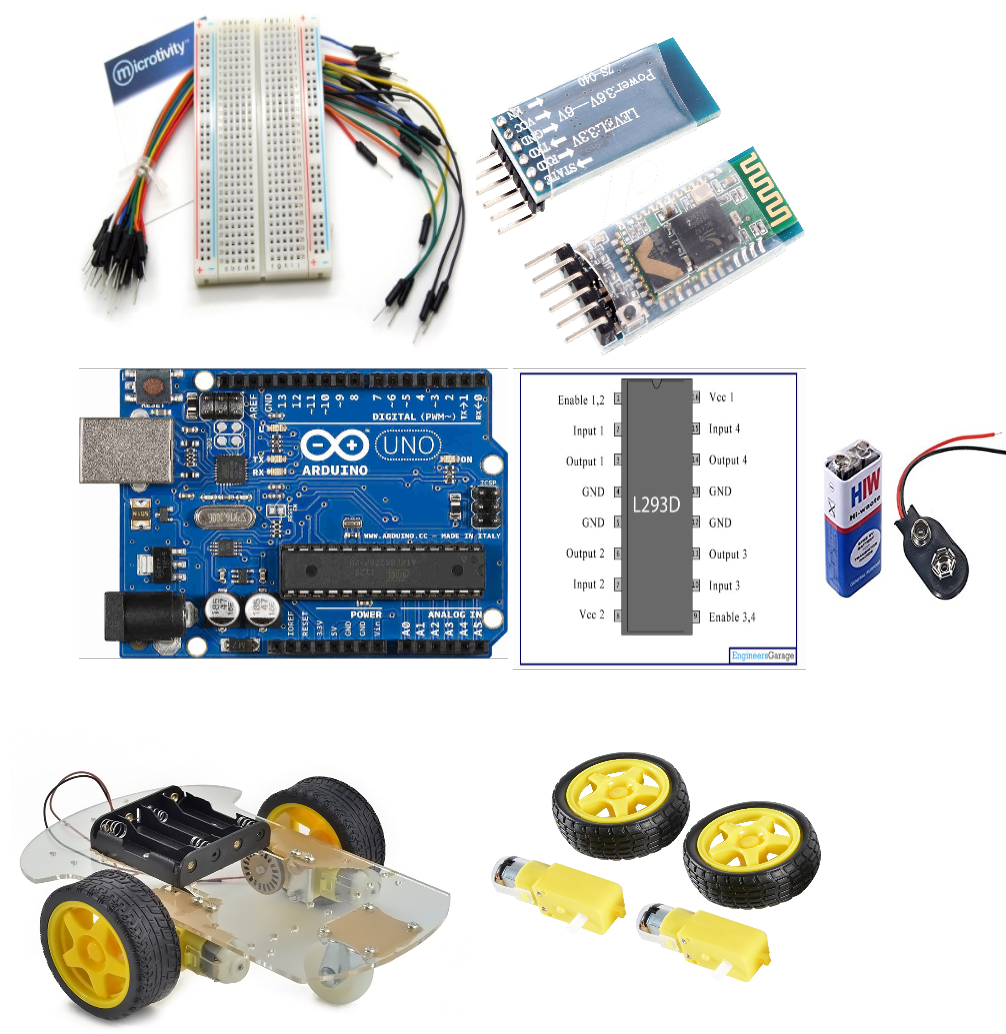 Bluetooth Rc Car Using L293d And Hc 05 7 Steps With Pictures
