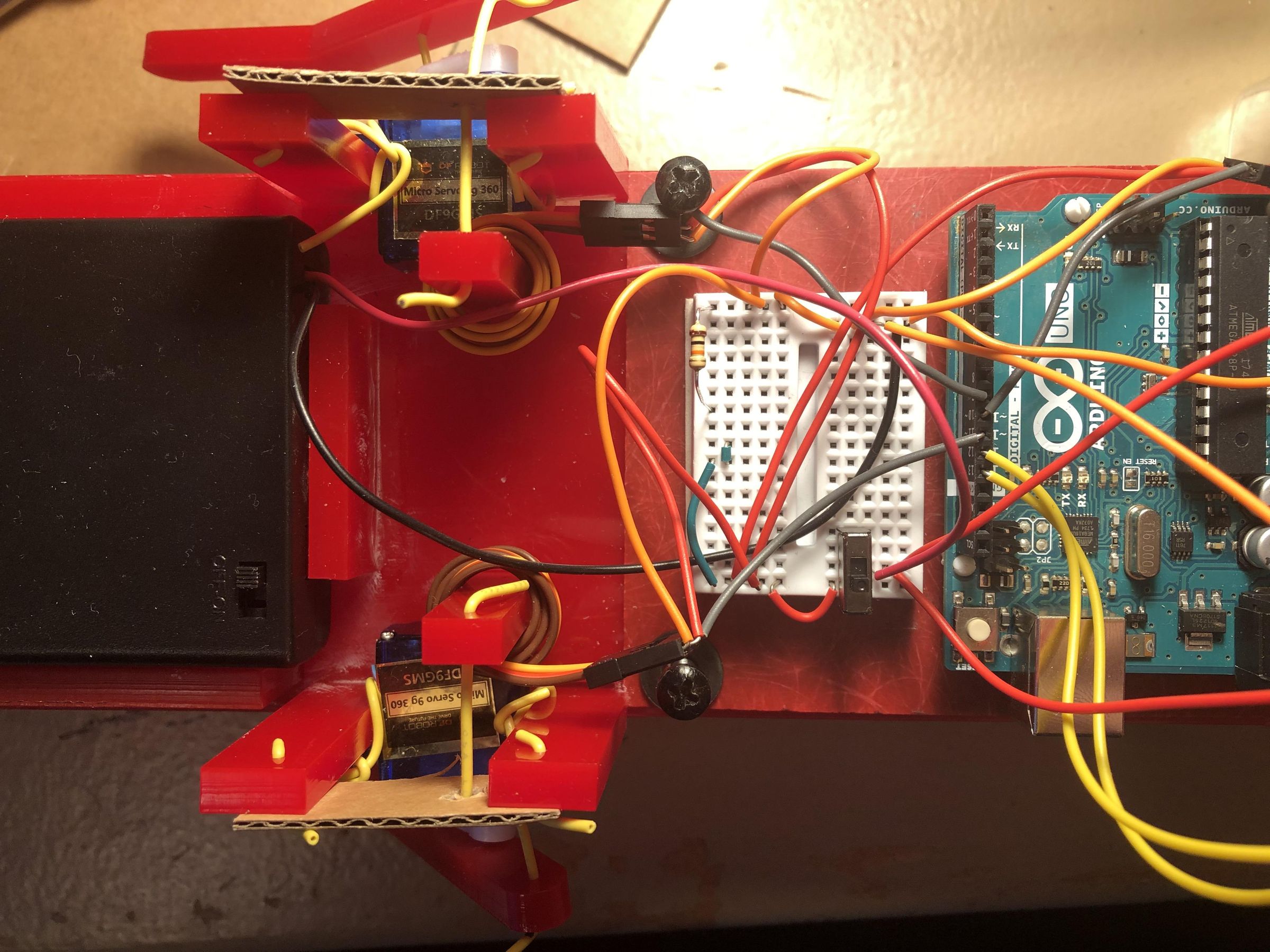 Twin Servo Ultrasonic Pathfinding Robot : 9 Steps - Instructables