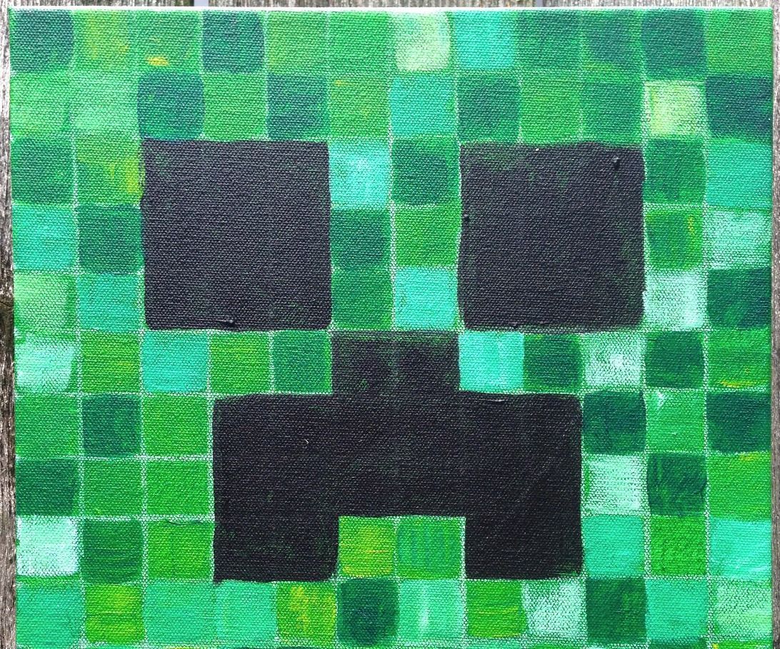How to Paint Minecraft Faces - Creeper - Pig - Stampy Cat - Enderman ...