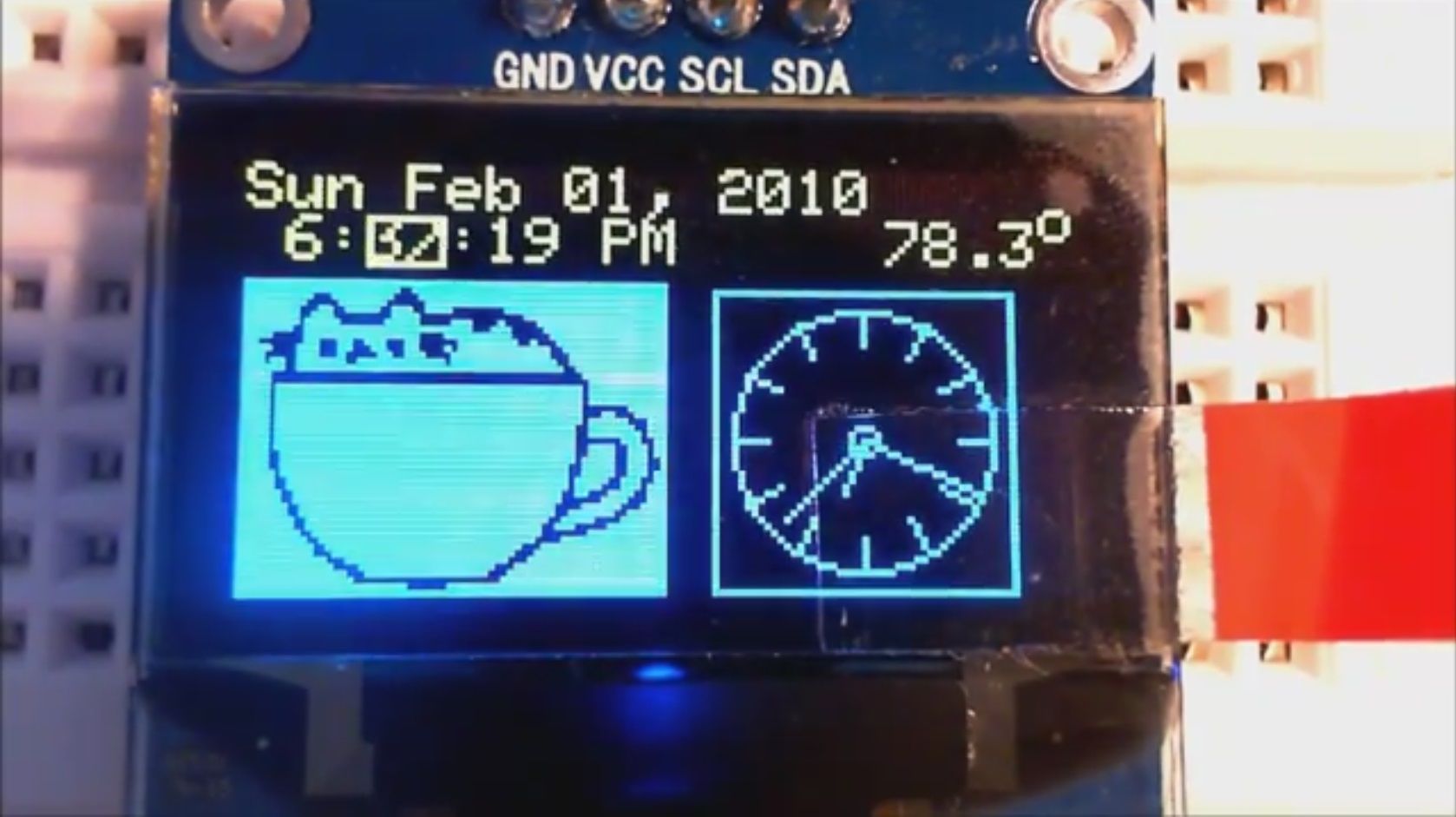 DS3231 OLED Alarm Clock With 2-button Menu Setting and Temperature ...