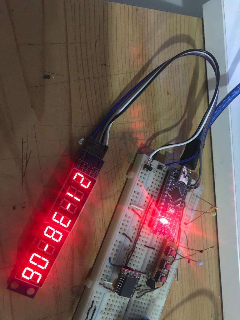 Digital Clock Project Using 8 Digit 7 Segment MAX7219 Module : 5 Steps ...