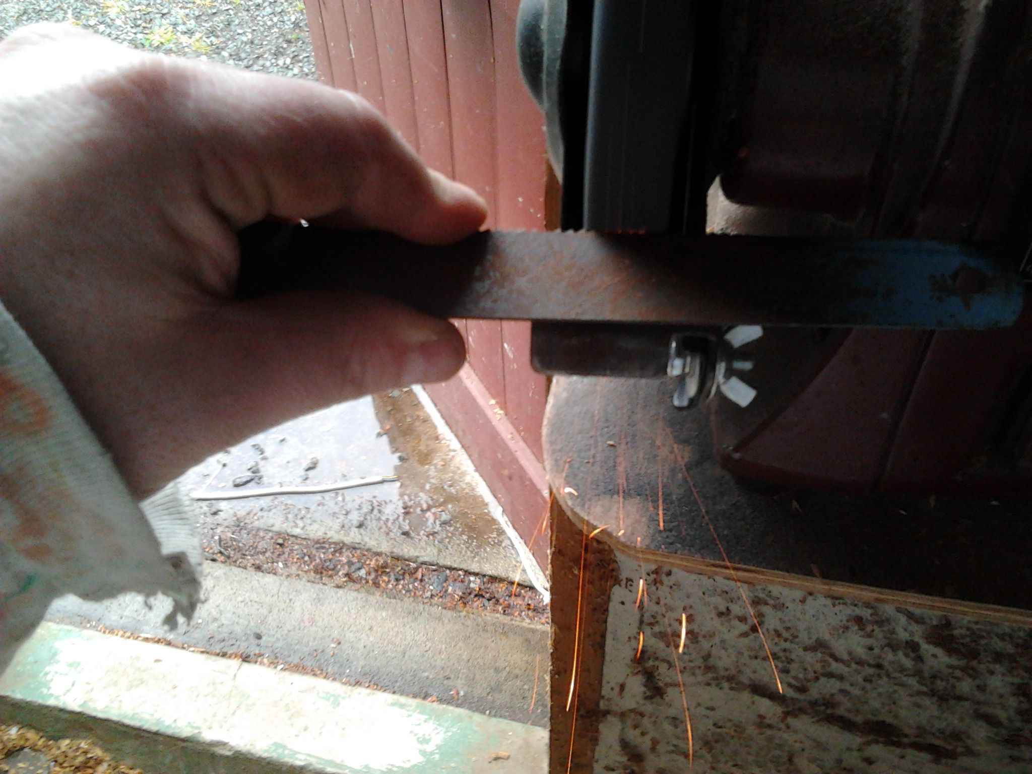 Wood Turning Parting Tool From a Power Hacksaw Blade, + Optional Old ...