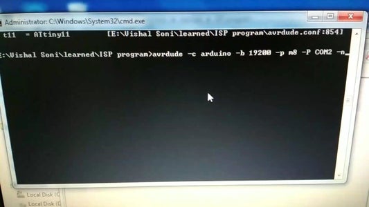 Arduino As Isp Burn Hex File In Avr Fuse In Avr Arduino As Programmer 10 Steps