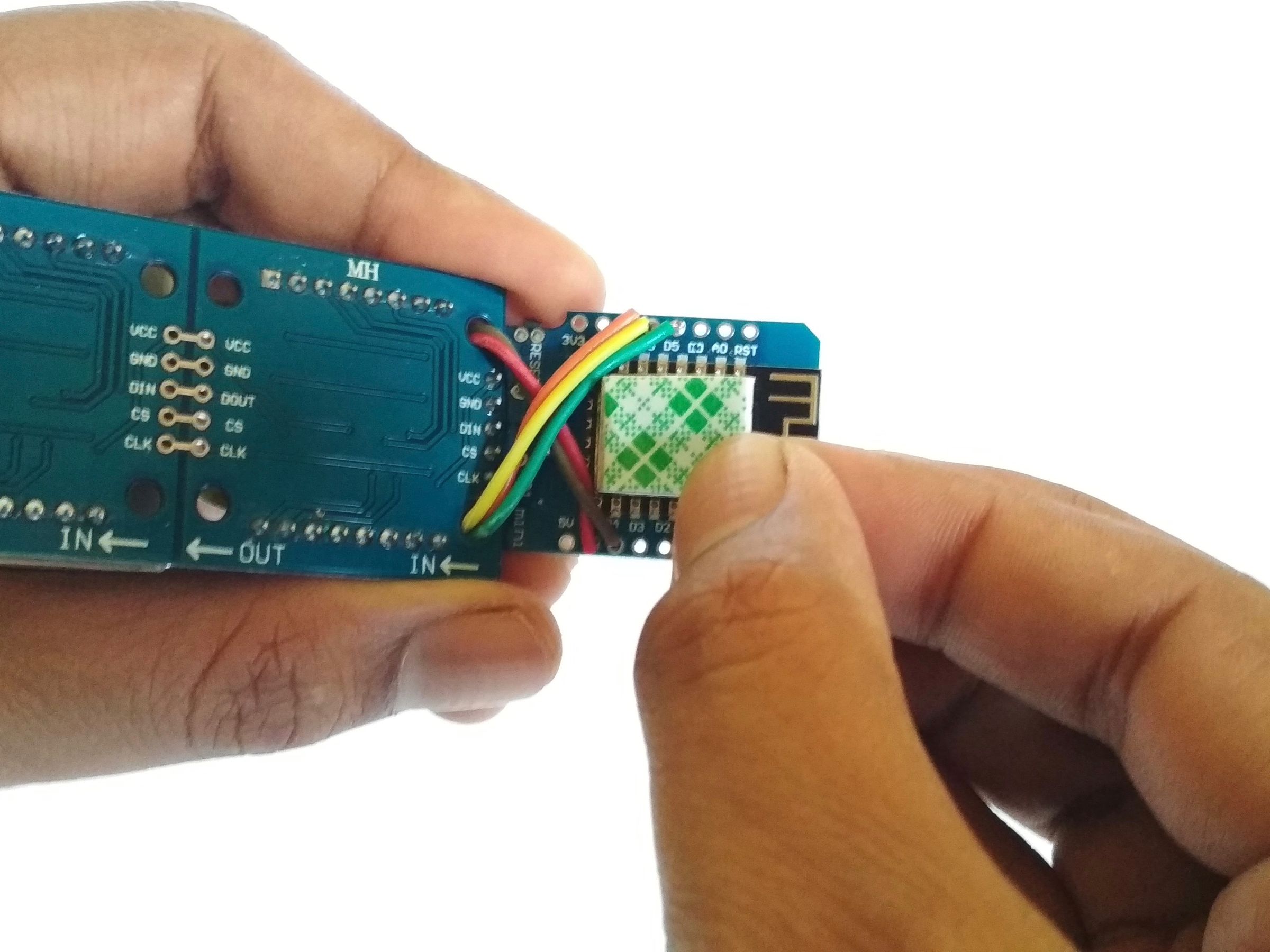 IoT Smart Clock Dot Matrix Use Wemos ESP8266 - ESP Matrix : 12 Steps ...