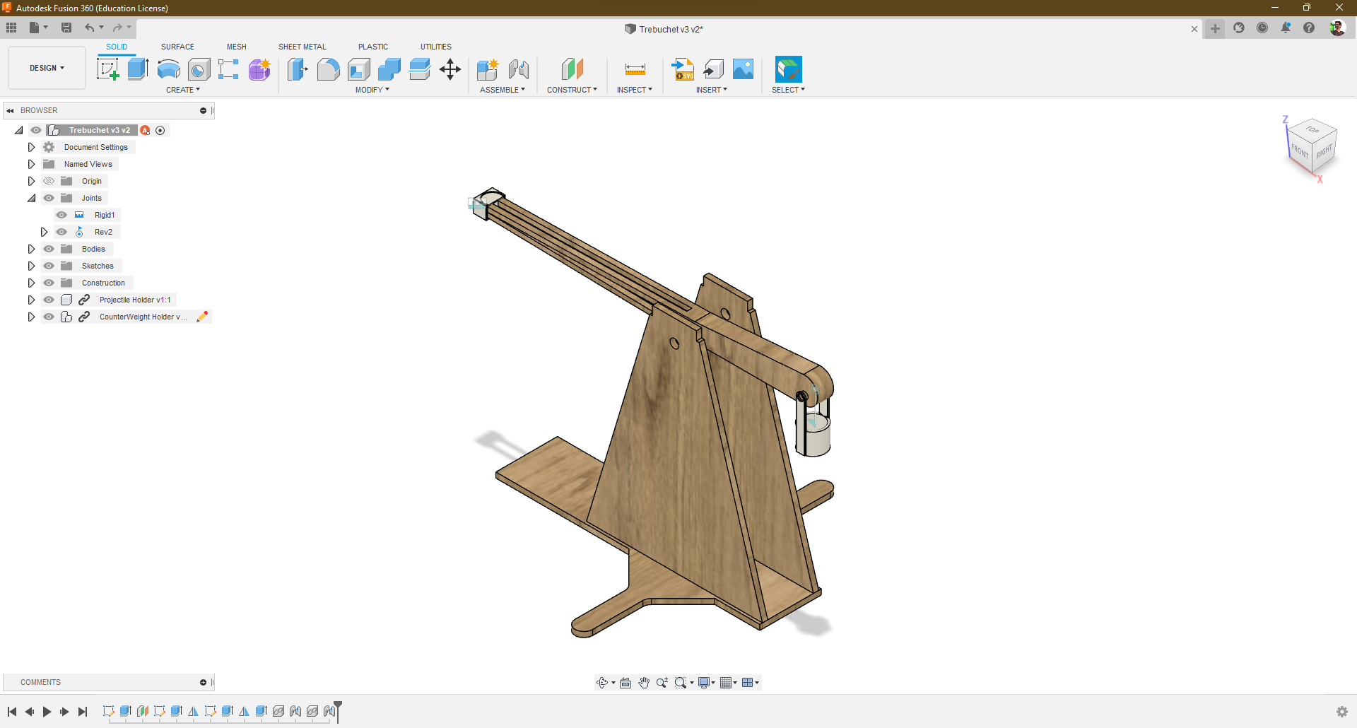 Trebuchet From Laser Cut Wood and 3D Prints. : 6 Steps - Instructables