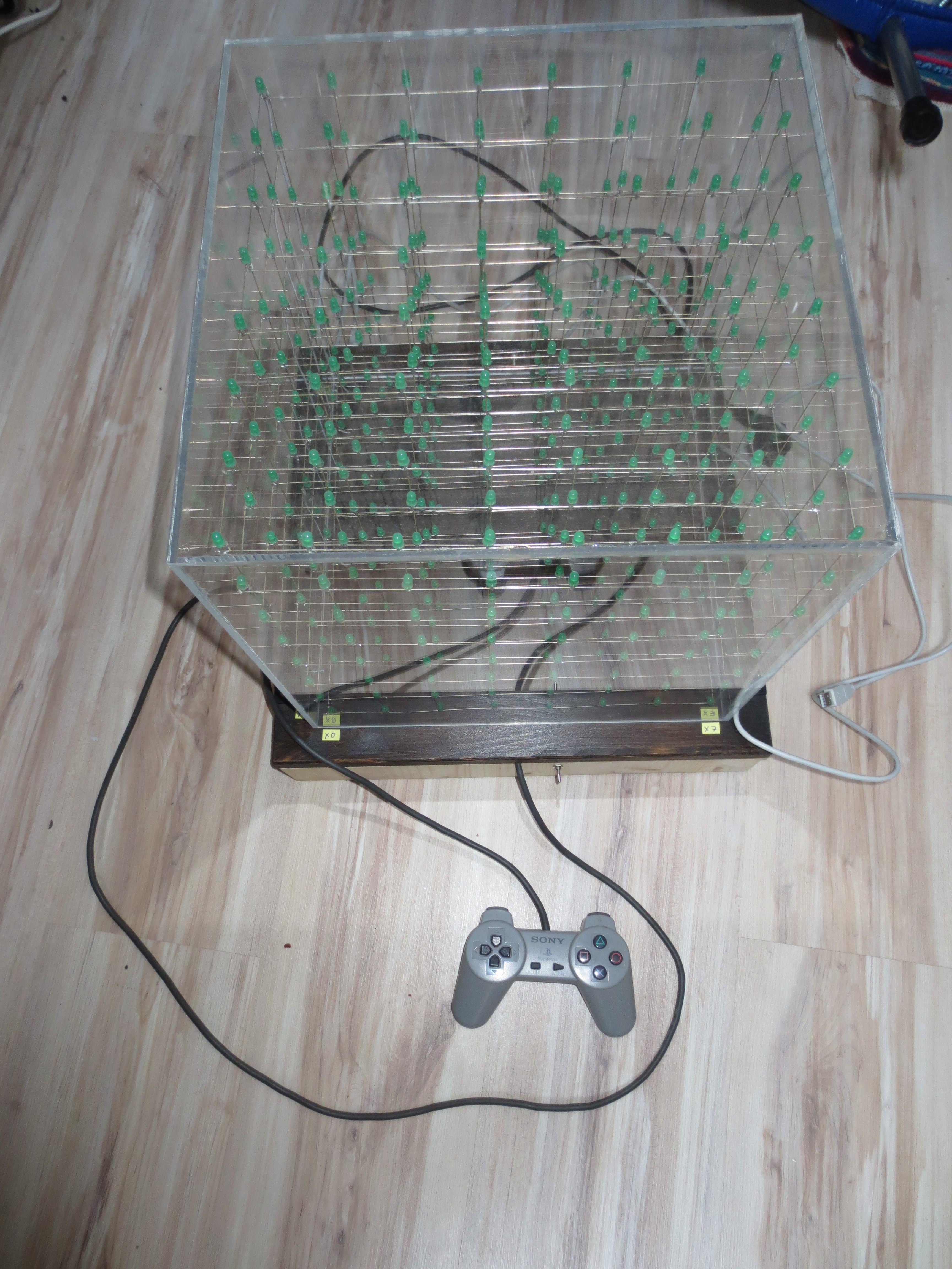 8x8x8 LED Cube With Arduino Mega (+Sound +PS Controller +Game) : 11 Steps (with Pictures ...