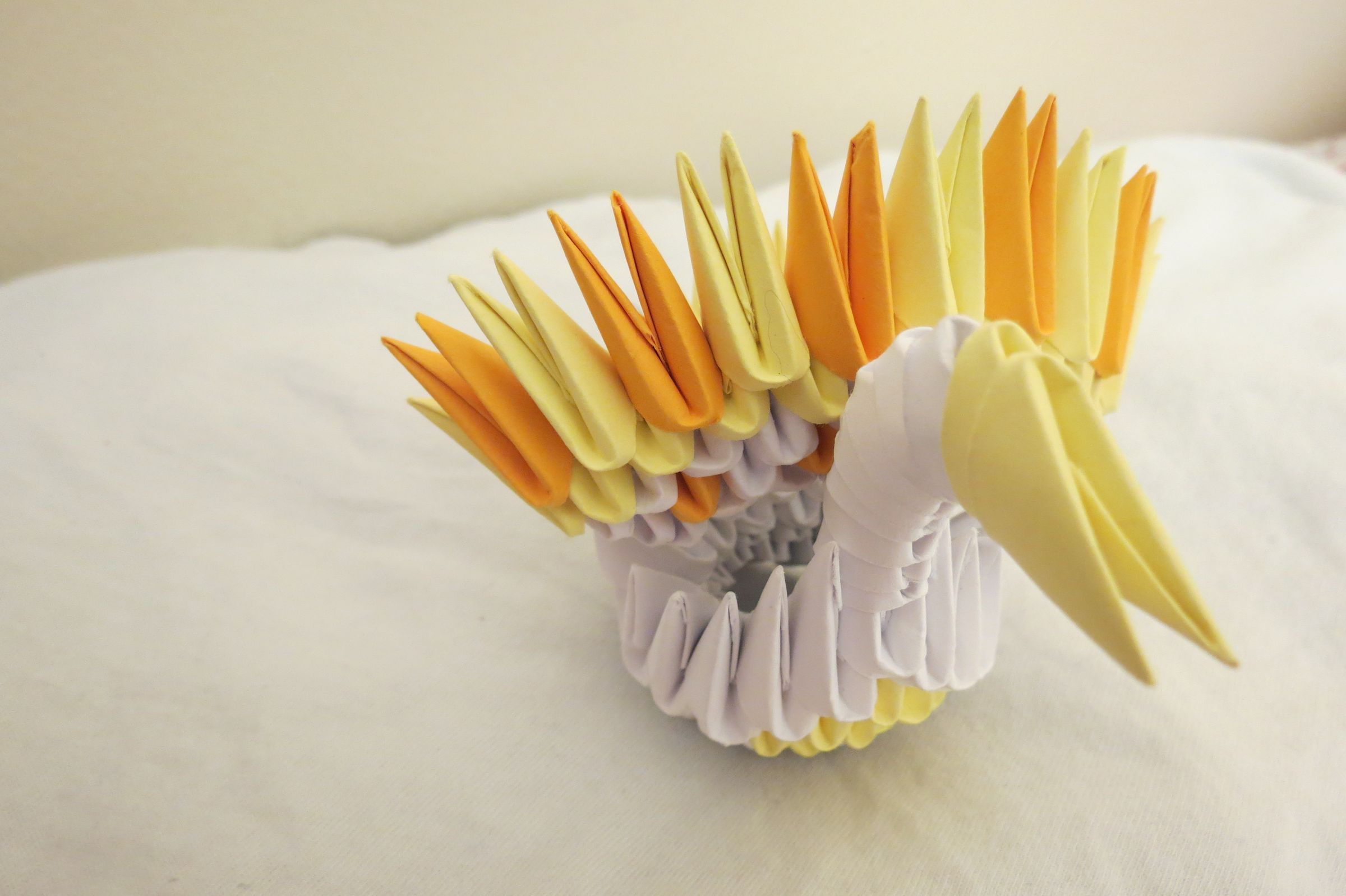 3d Origami Peacock Circle Tail