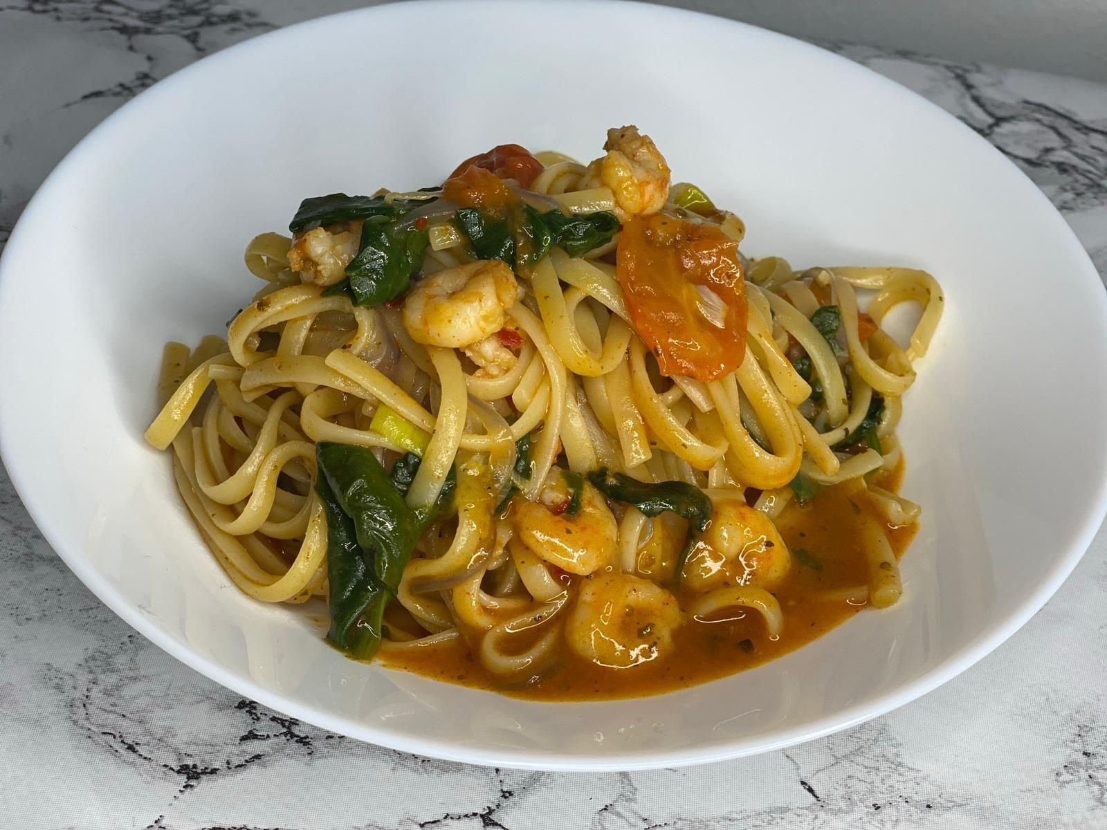 20 Minutes-One Pot Prawn Linguine!! : 3 Steps (with Pictures ...