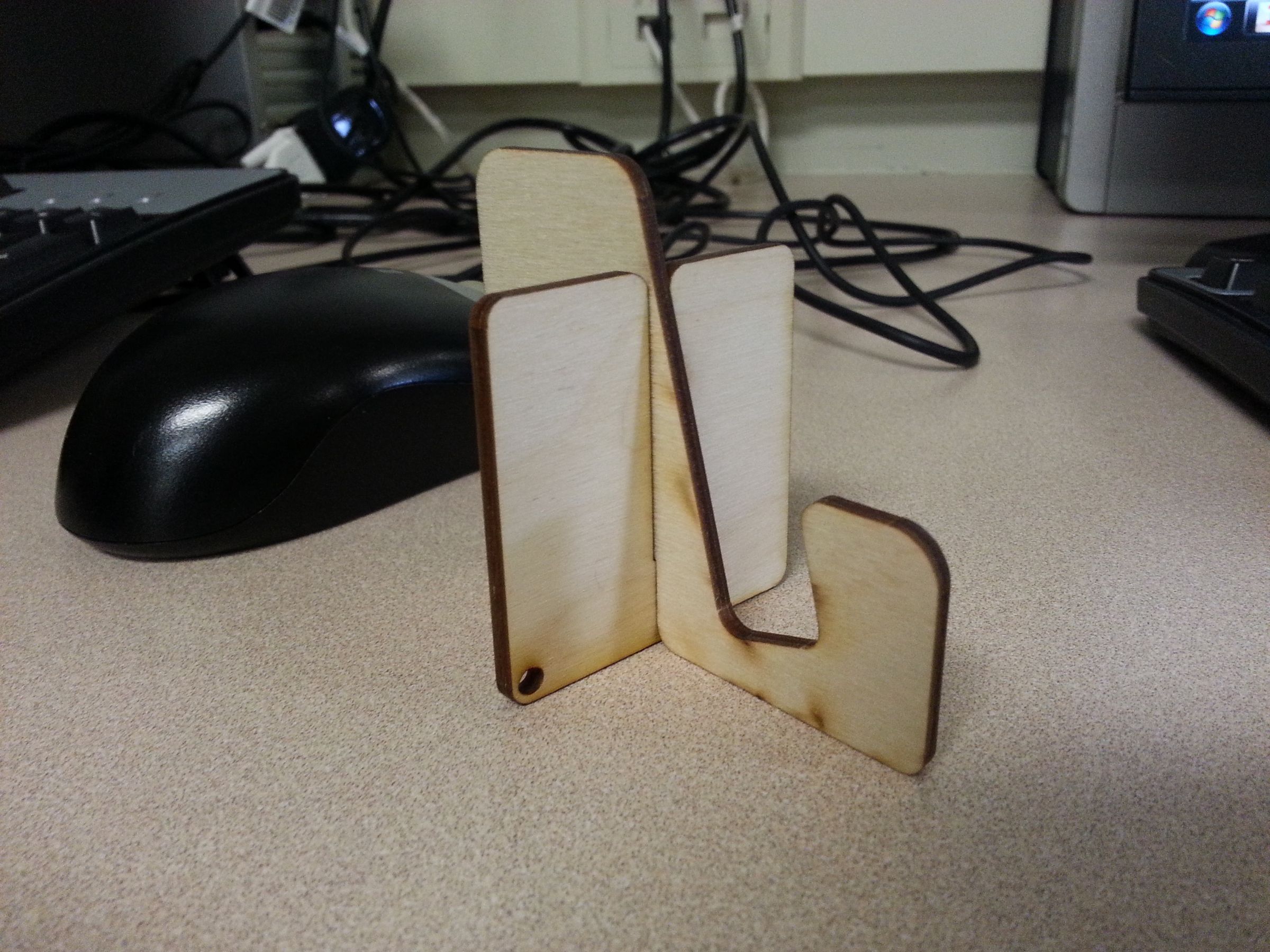 Laser Cut Two Piece Phone Stand : 3 Steps - Instructables