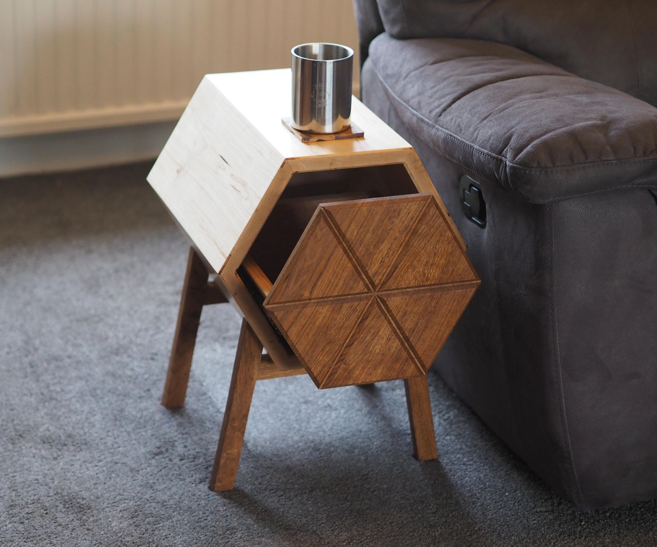 Hexagon Side Table With Drawer : 8 Steps (with Pictures) - Instructables
