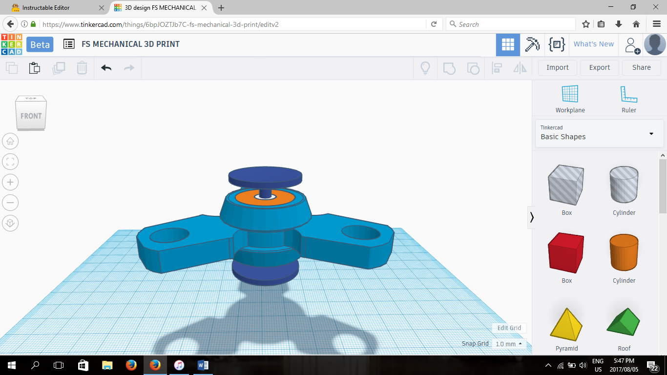 Forever Spinner - Tinkercad 3D Printed : 11 Steps (with Pictures ...