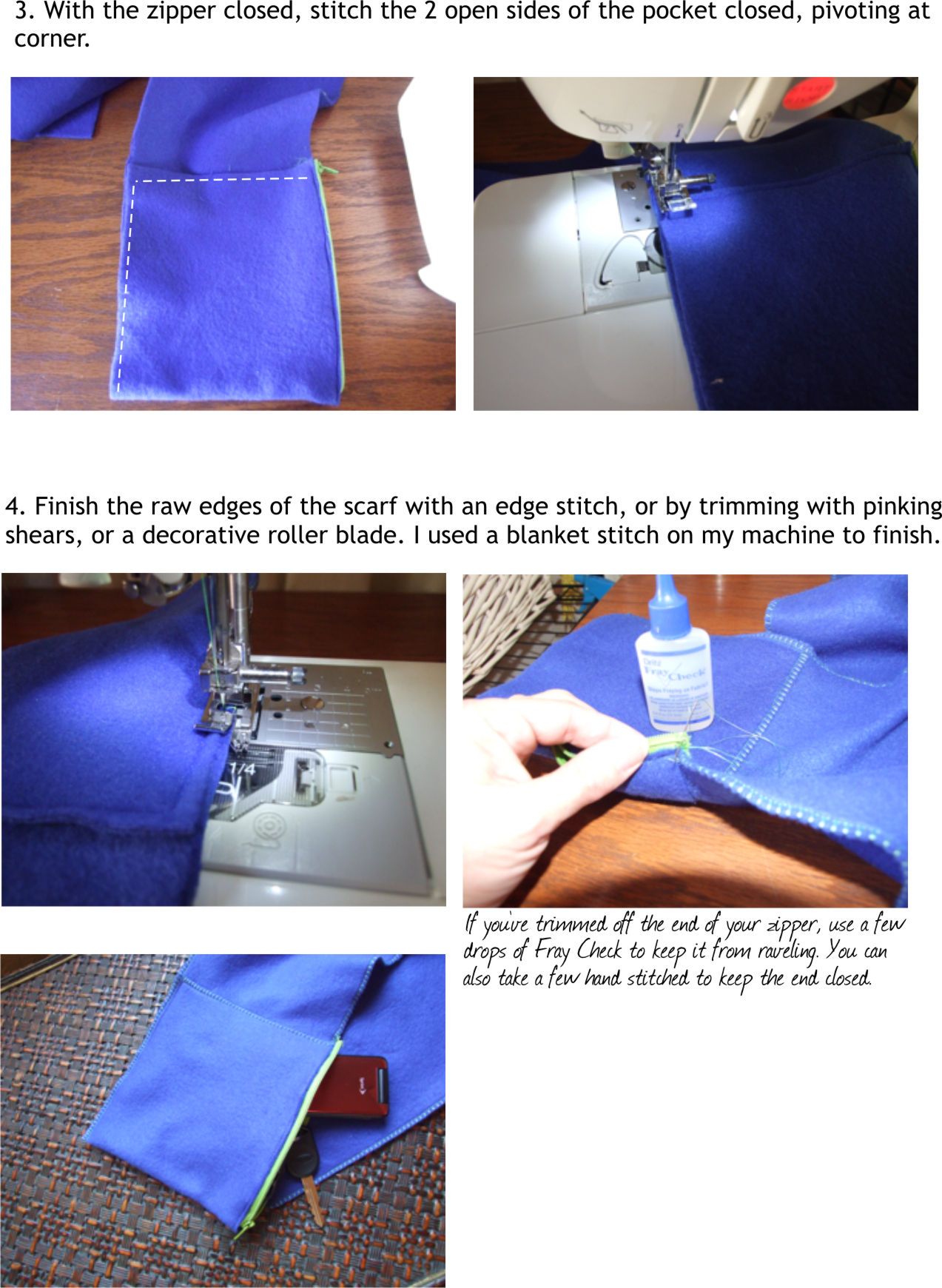 Easy Zip Pocket Fleece Scarf : 3 Steps (with Pictures) - Instructables