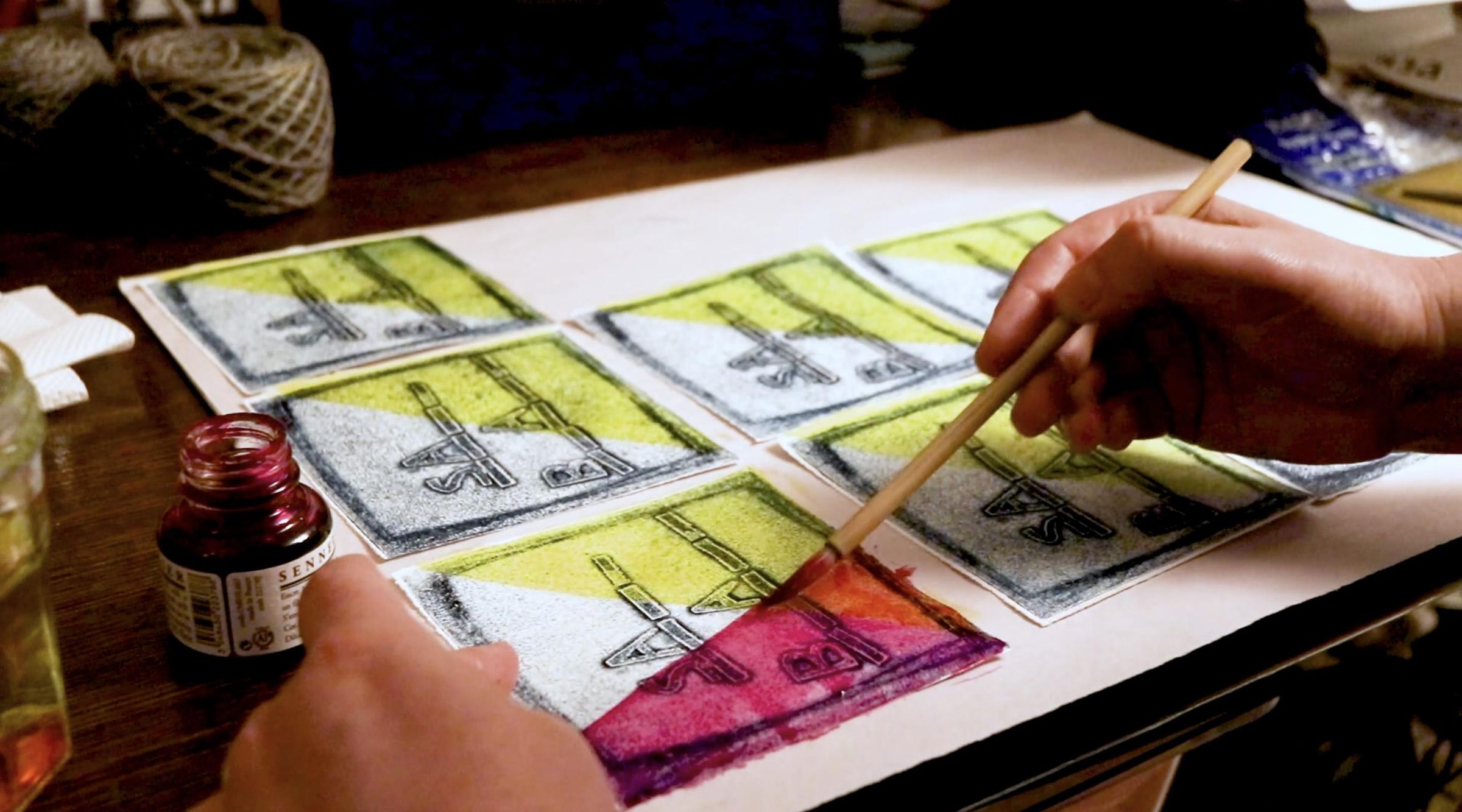 Sandpaper and Cardboard Collagraph Print : 9 Steps (with Pictures ...