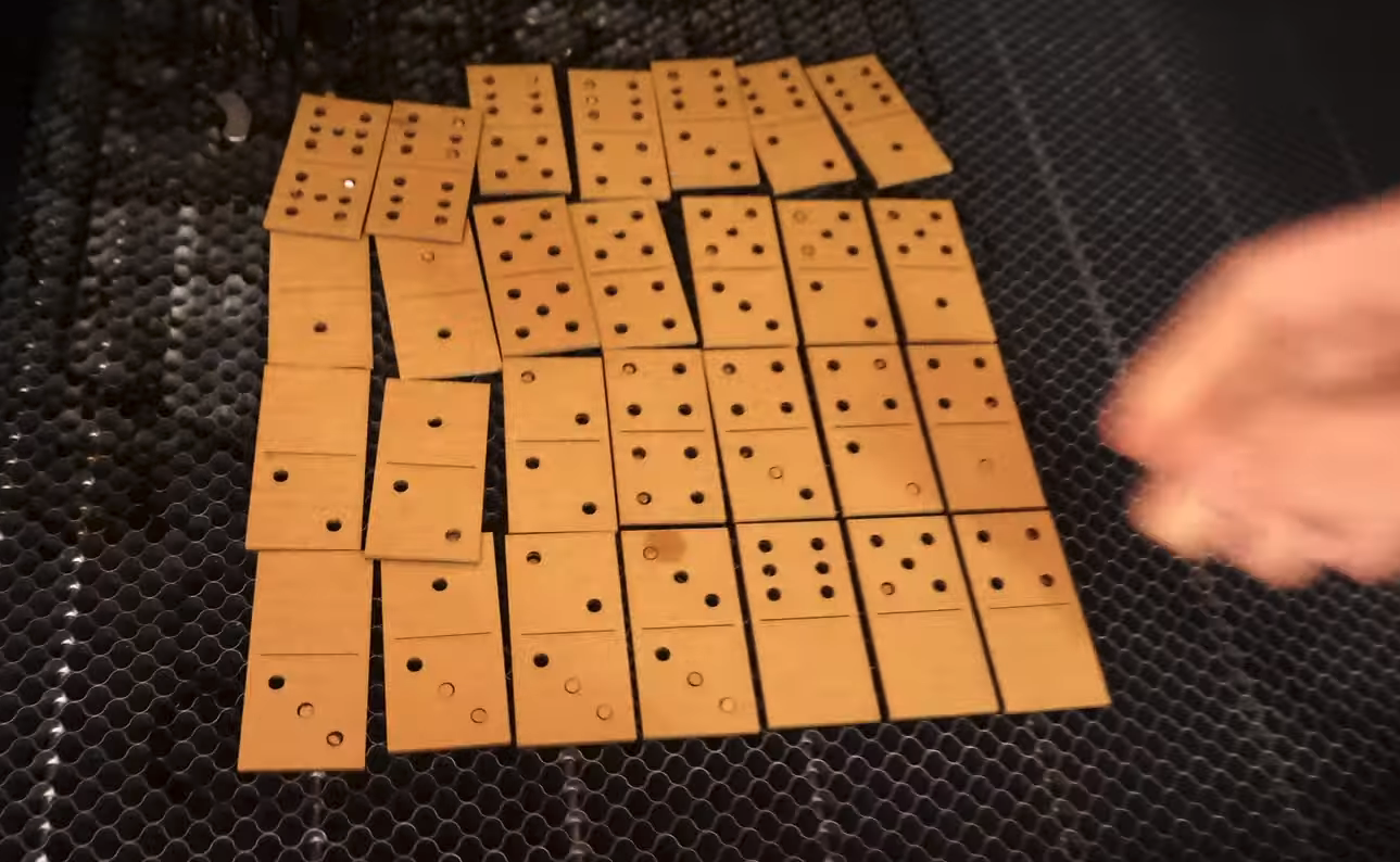 Dominoes From Laser Cut Domino's Box : 4 Steps (with Pictures ...